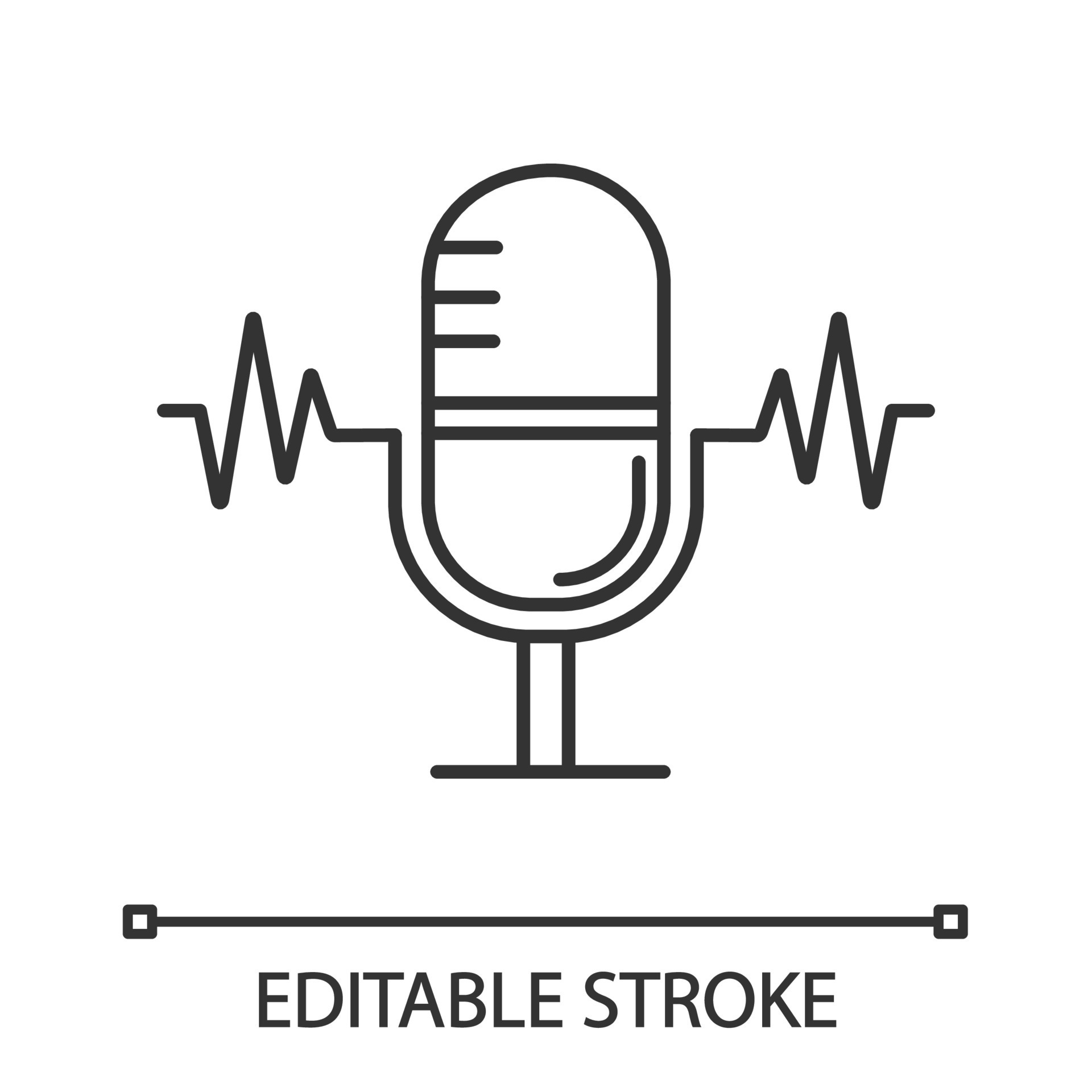 Speech Recognition Linear Icon Thin Line Illustration Voice Command