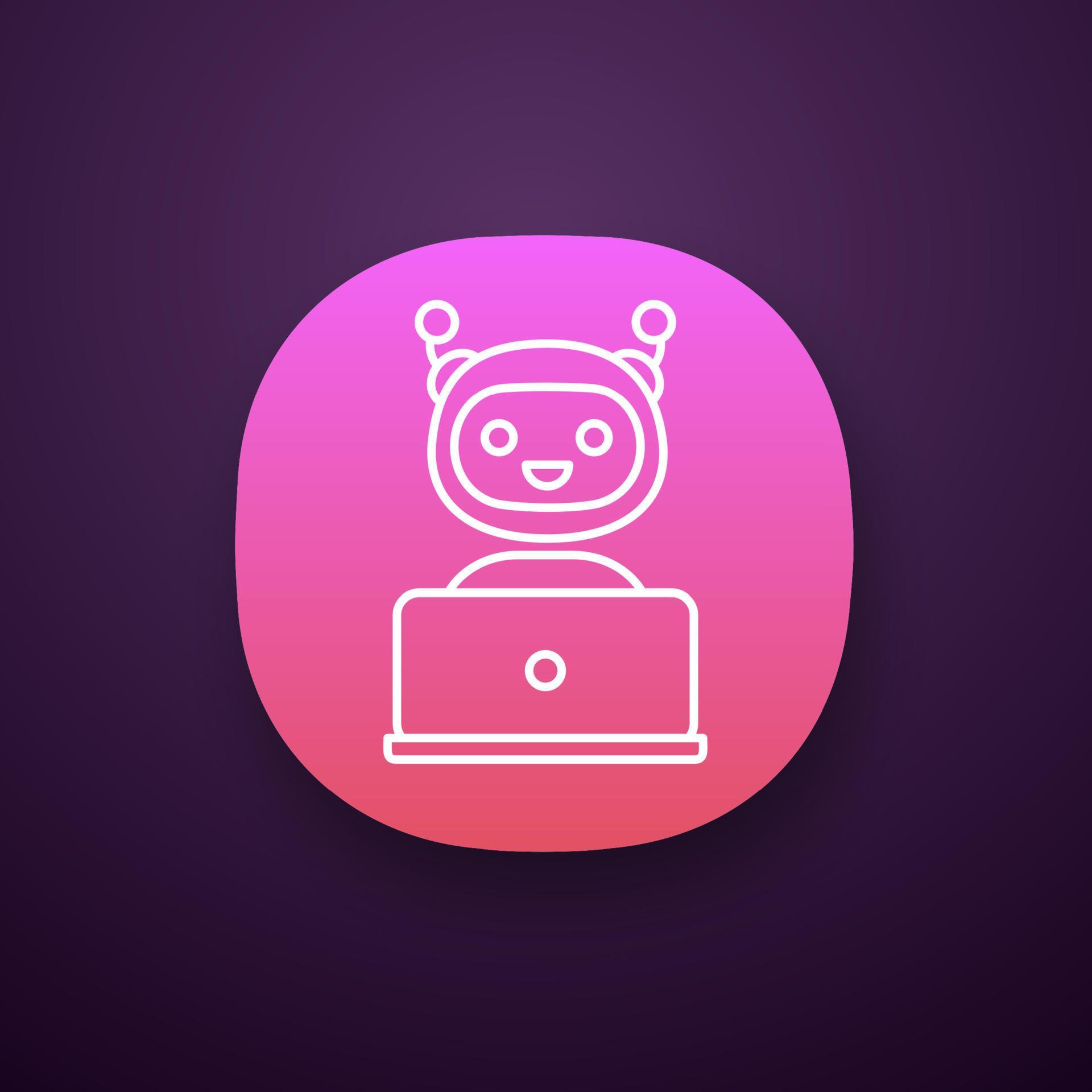 Chatbot App Icon Chat Bot Artificial Conversational Entity Virtual Assistant Artificial