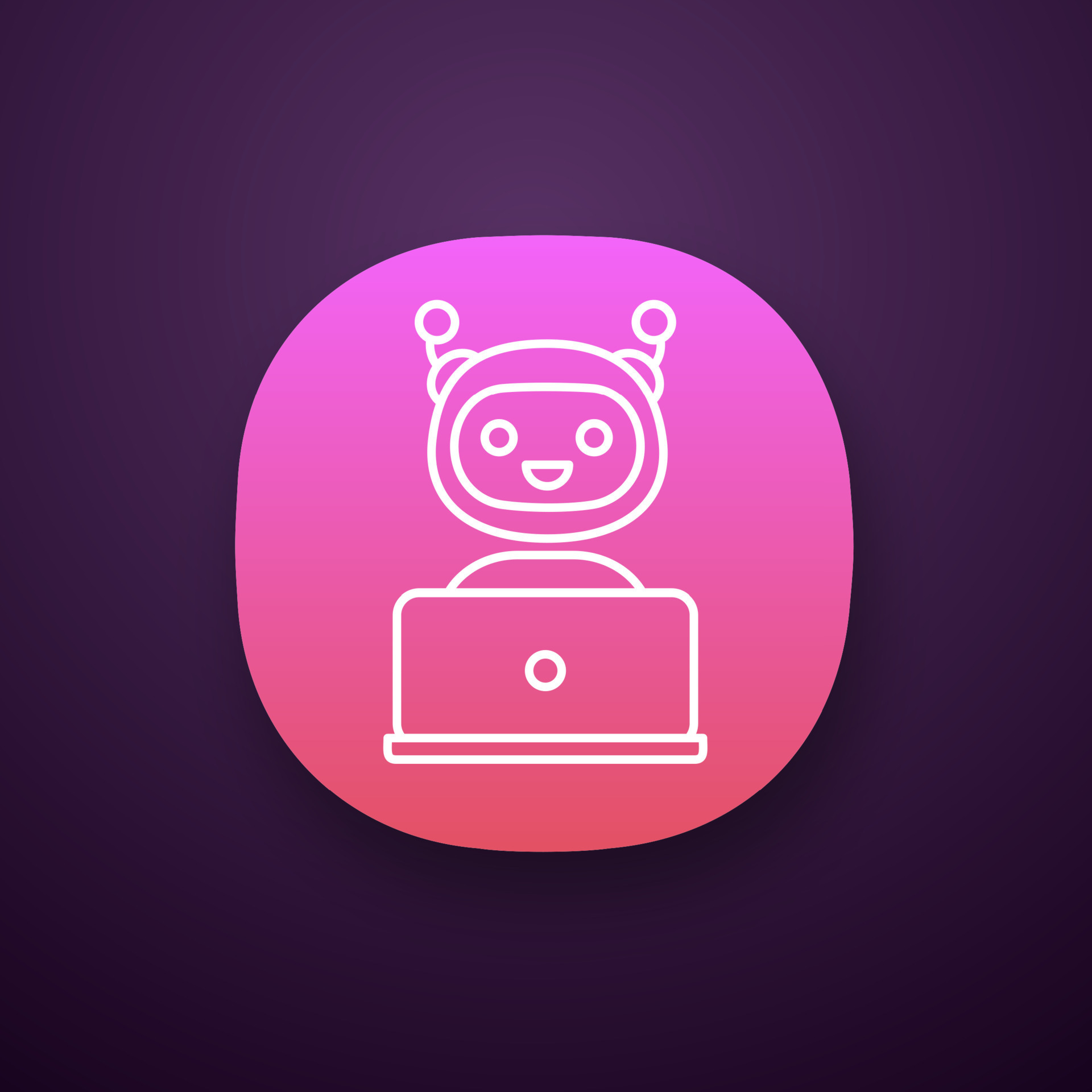 Chatbot App Icon Chat Bot Artificial Conversational Entity Virtual