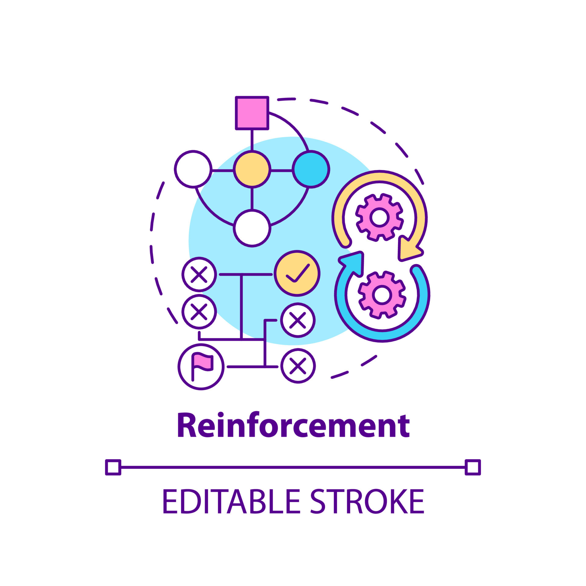 Reinforcement concept icon. Interactive environment. Category of ...