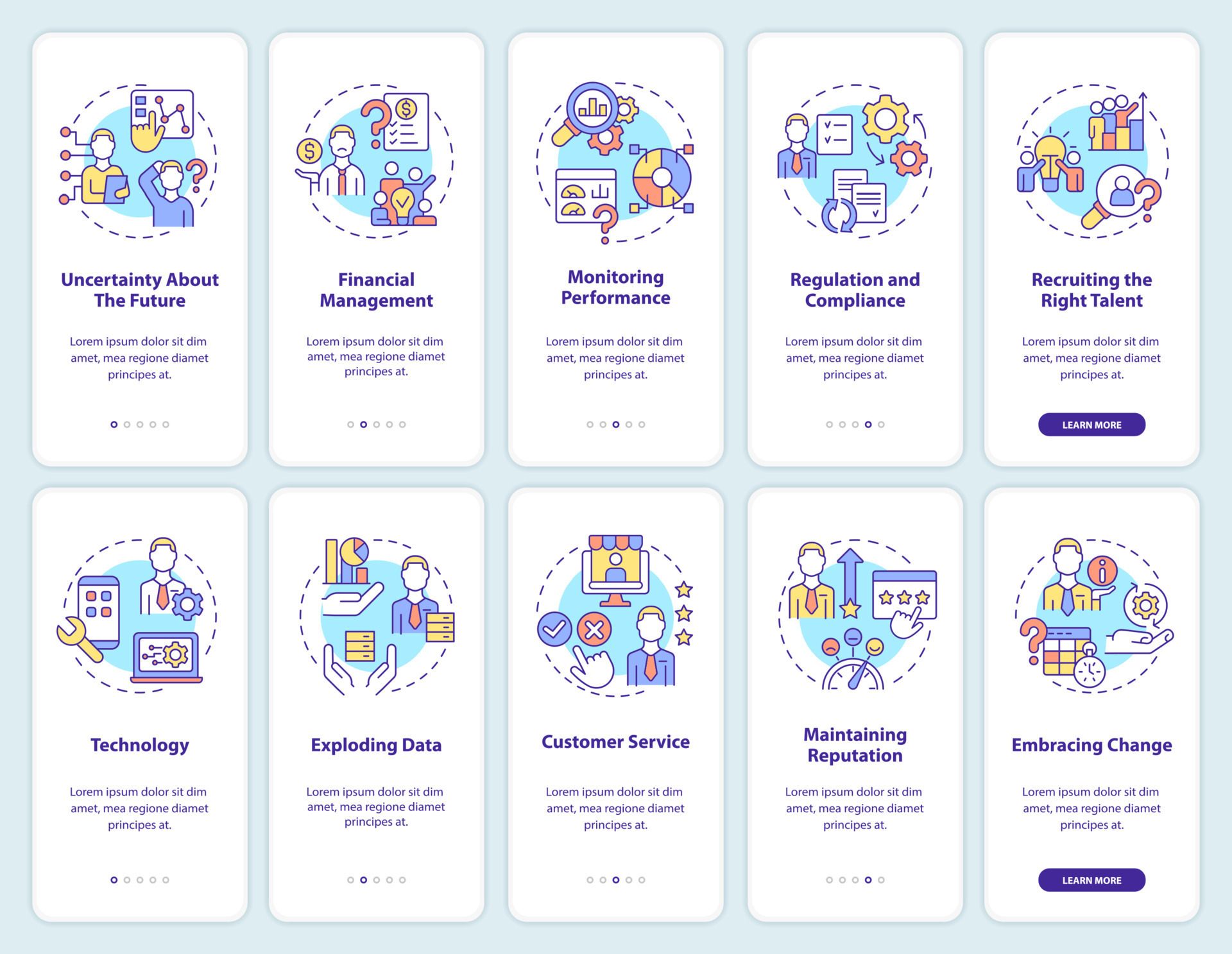 Common Business Problems Onboarding Mobile App Screen Set Management Walkthrough 5 Steps