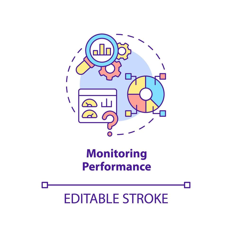 Monitoring Performance Concept Icon Common Challenge Facing Business