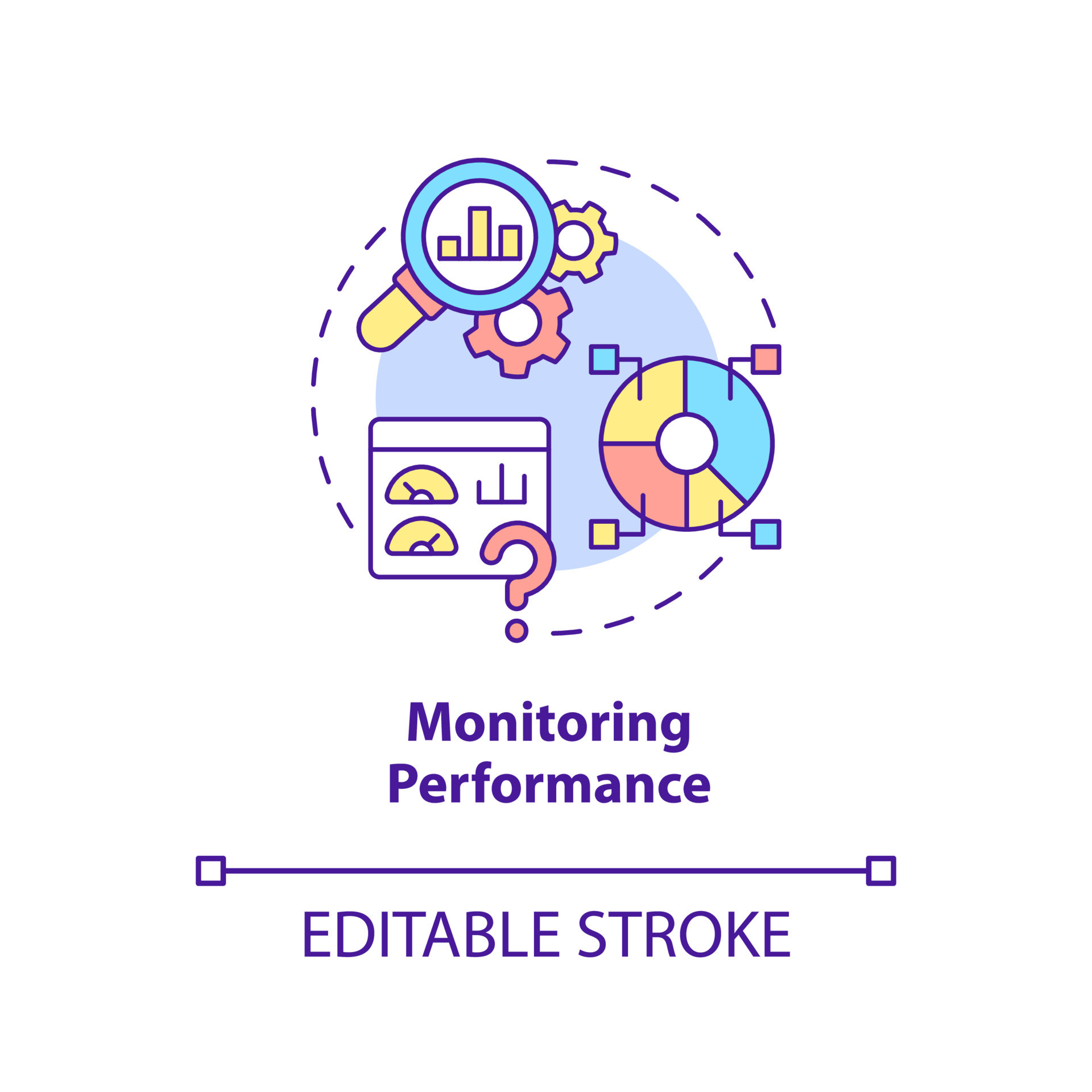 Monitoring Performance Concept Icon Common Challenge Facing Business Abstract Idea Thin Line