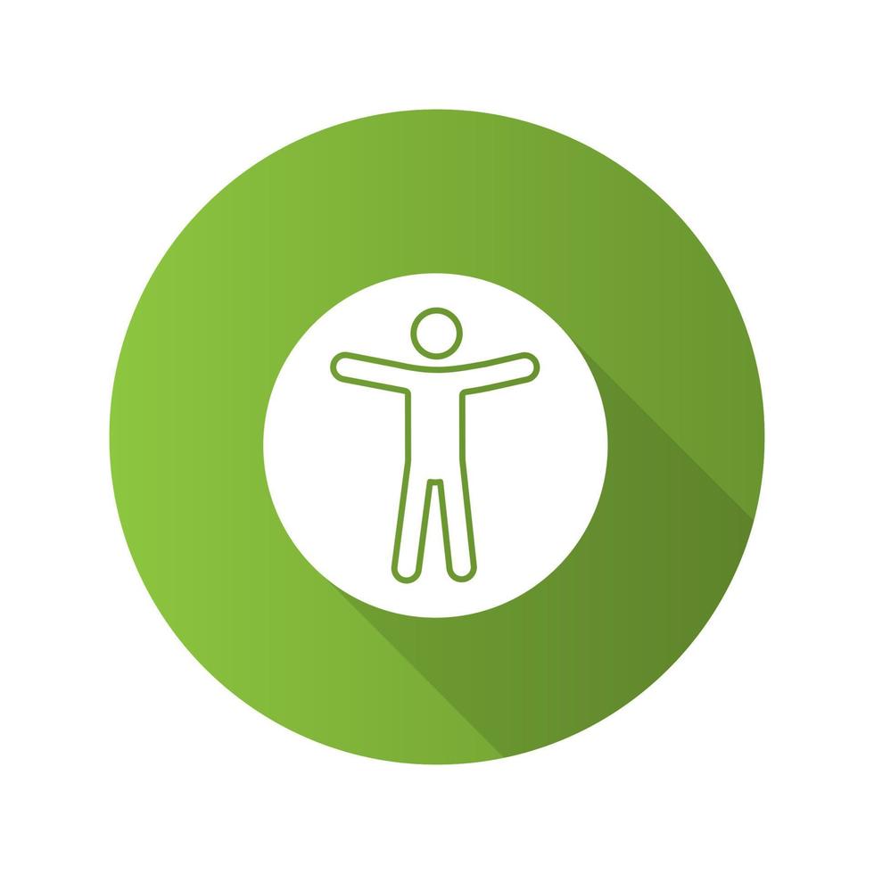Web Accessibility Flat Design Long Shadow Glyph Icon Universal Access