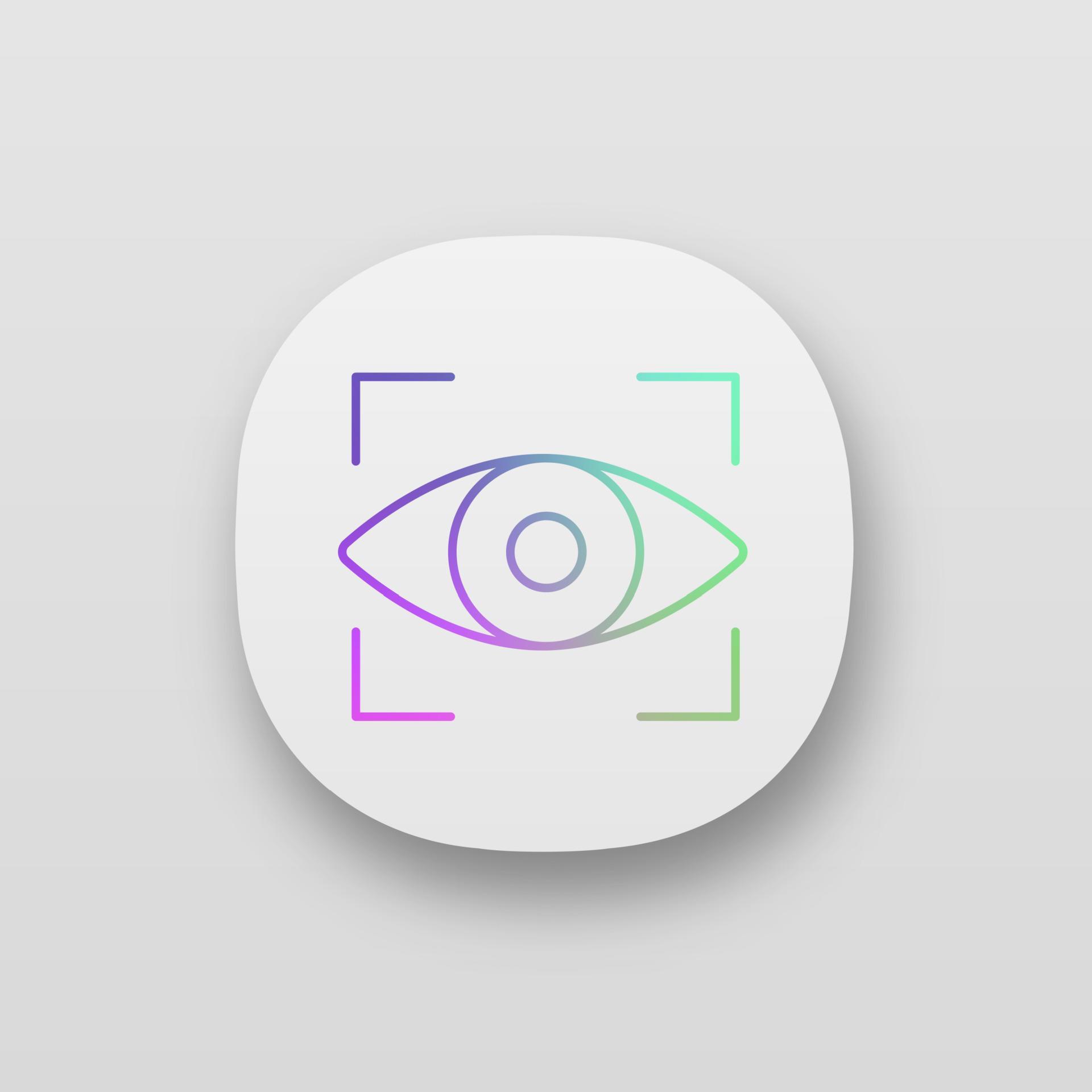 Retina Scan App Icon Iris Recognition Eye Scanning Uiux User