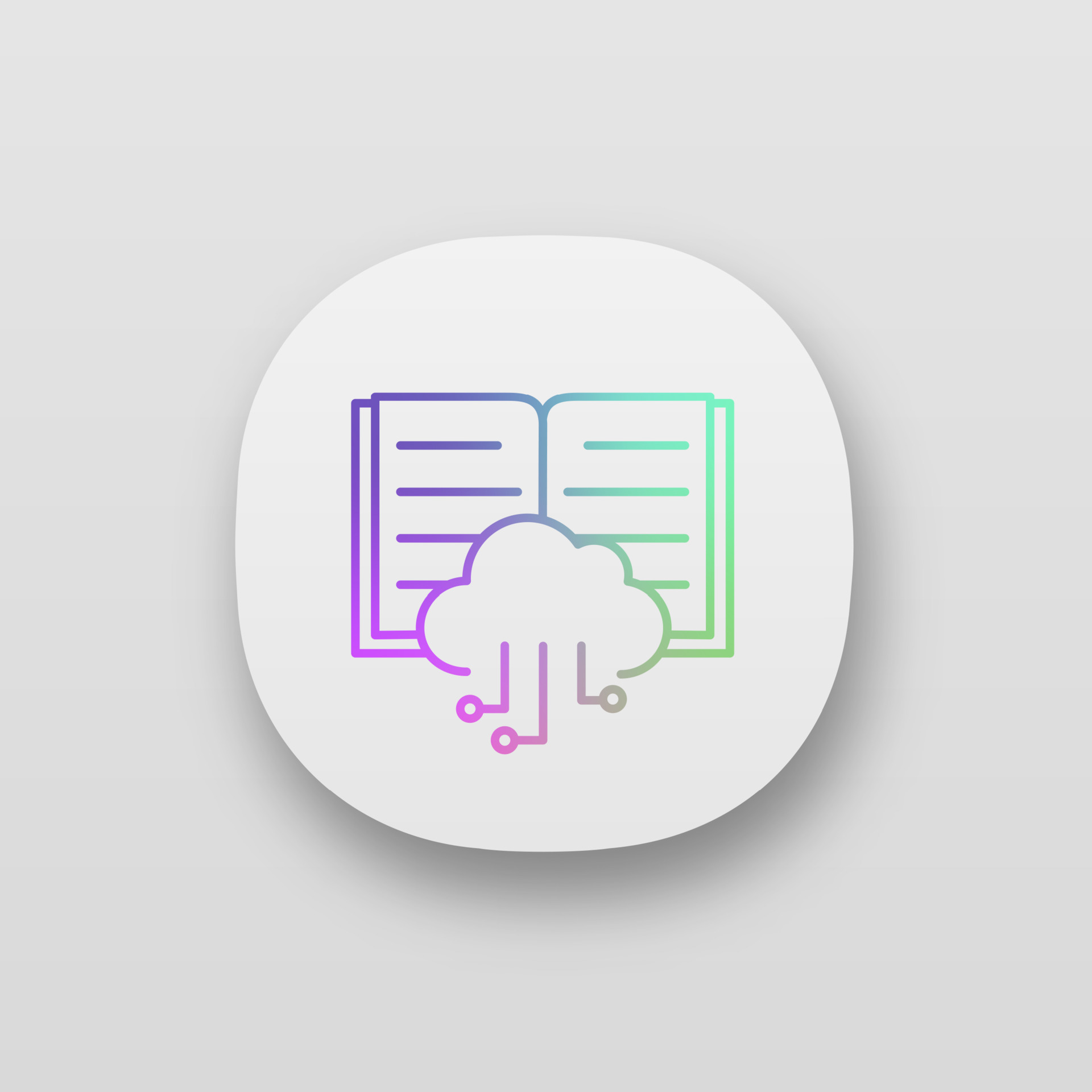 Big Data App Icon Uiux User Interface Cloud Computing Machine
