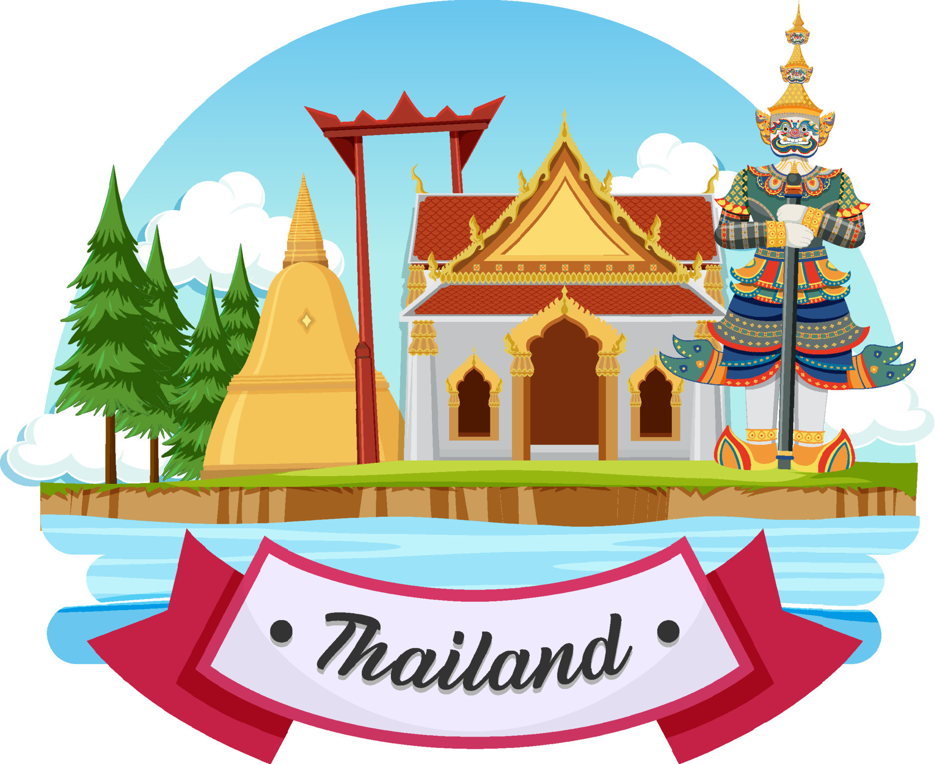Bangkok Thailand Landmark Logo Banner 9376648 Vector Art at Vecteezy Bangkok Thailand Landmark Logo Banner 9376648 Vector Art at Vecteezy