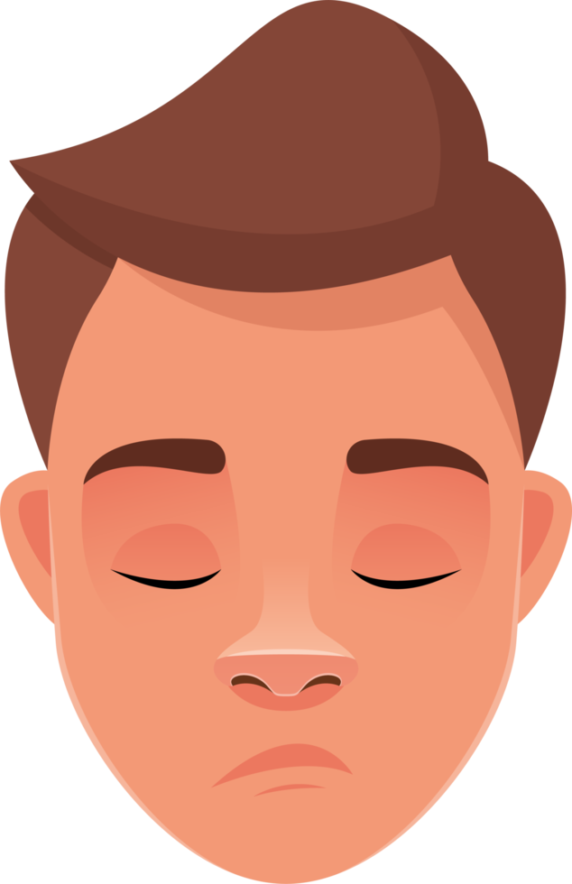 Man Face Expression Clipart Design Illustration 9380078 Png
