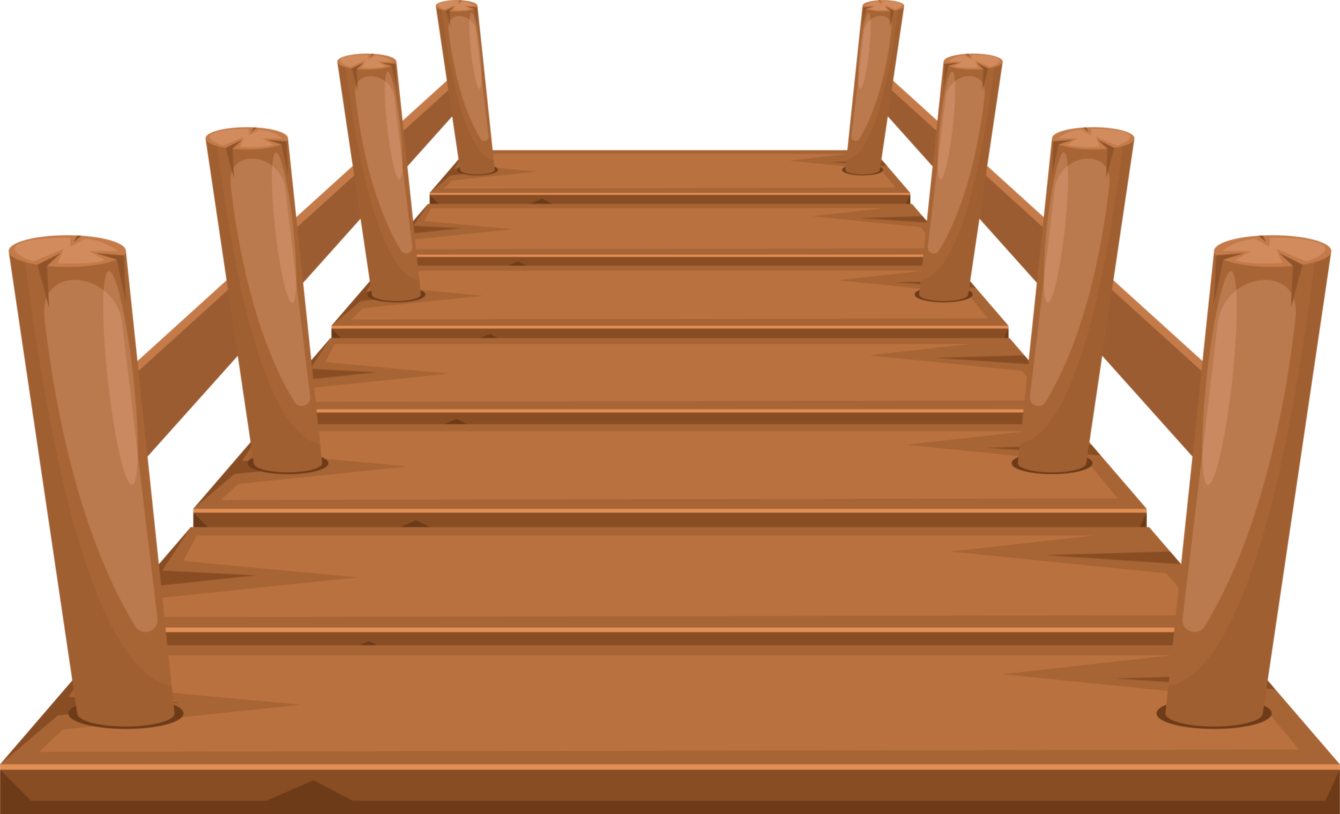 Ilustración De Diseño De Imágenes Prediseñadas De Puente De Madera