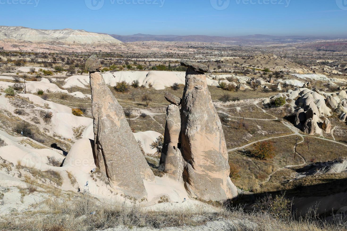 Three Beauties Fairy Chimneys in Urgup Town, Cappadocia, Nevsehir ...