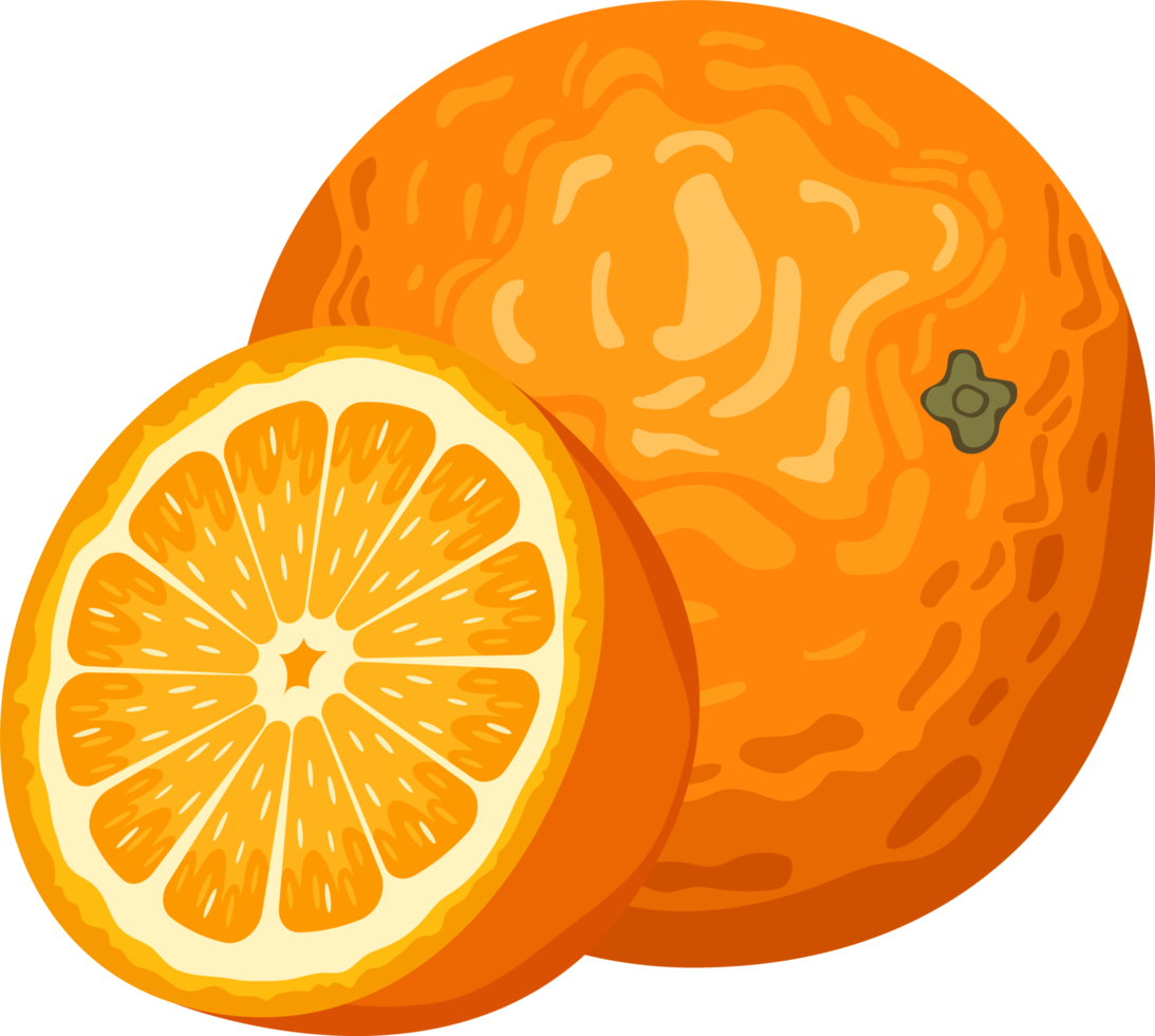 Delicious orange fruit clipart design illustration 9383658 PNG
