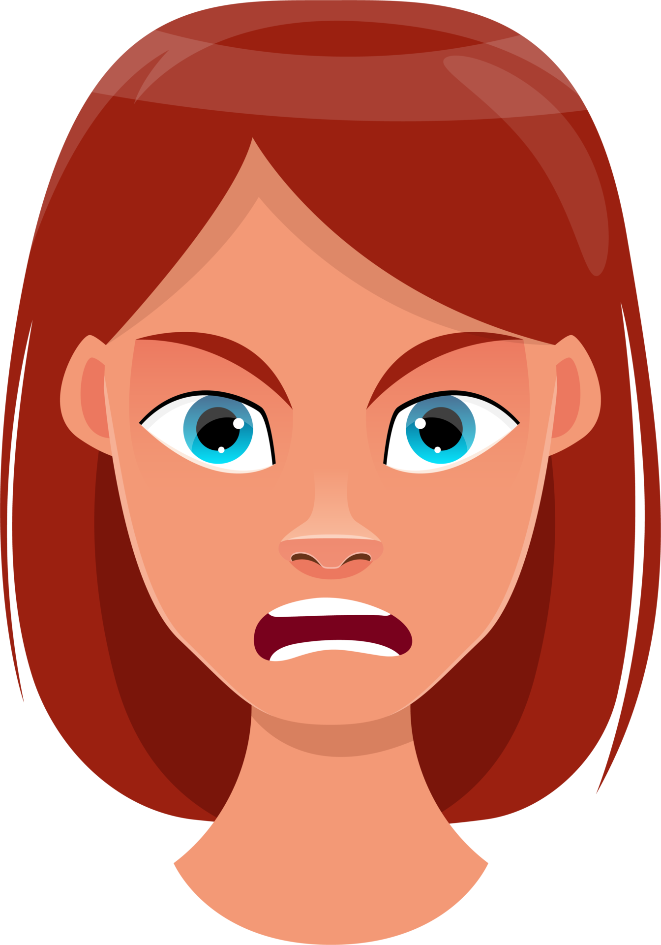 Woman Face Expression Clipart Design Illustration 9383816 Png
