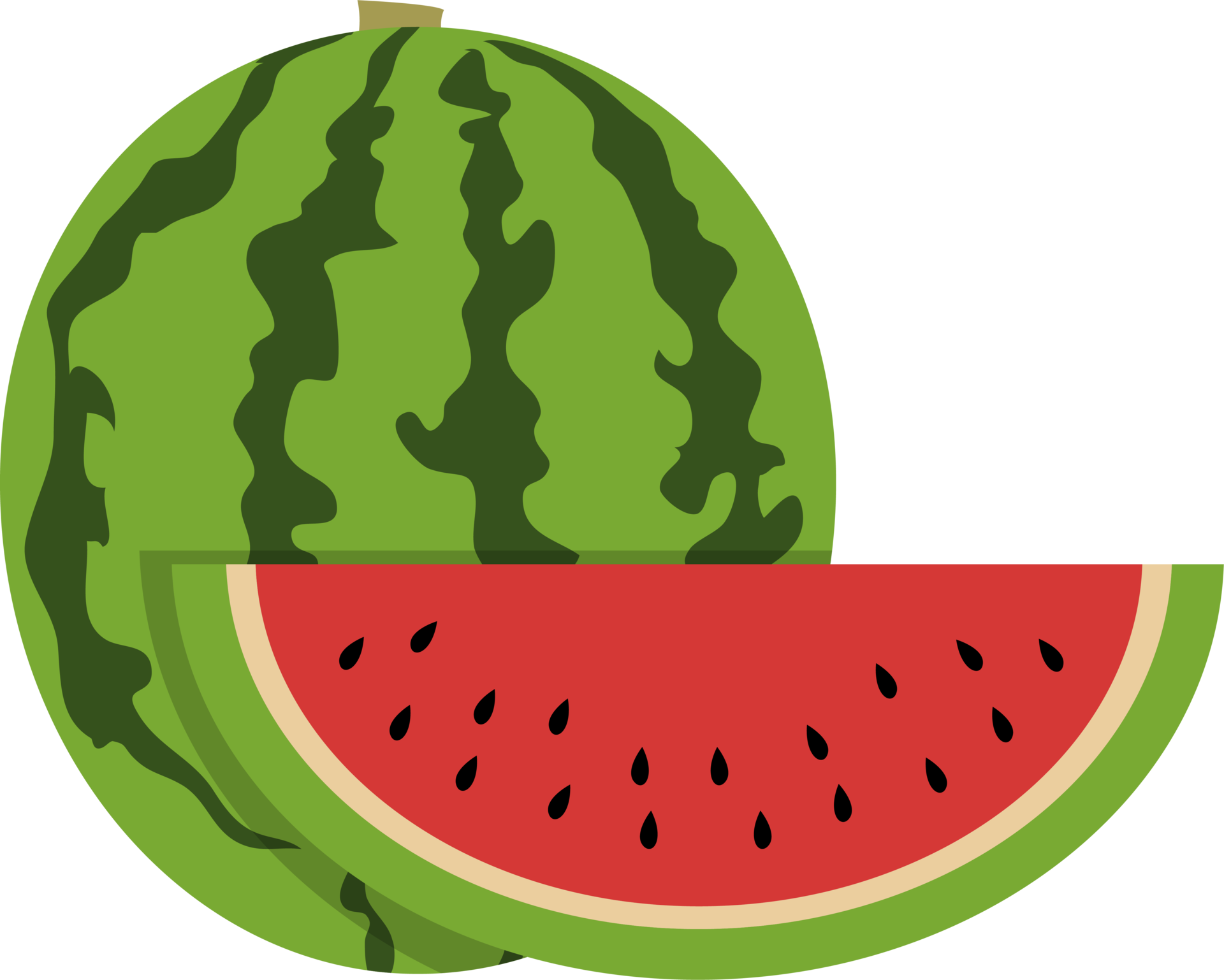 Watermelon fruit clipart design illustration 9383919 PNG