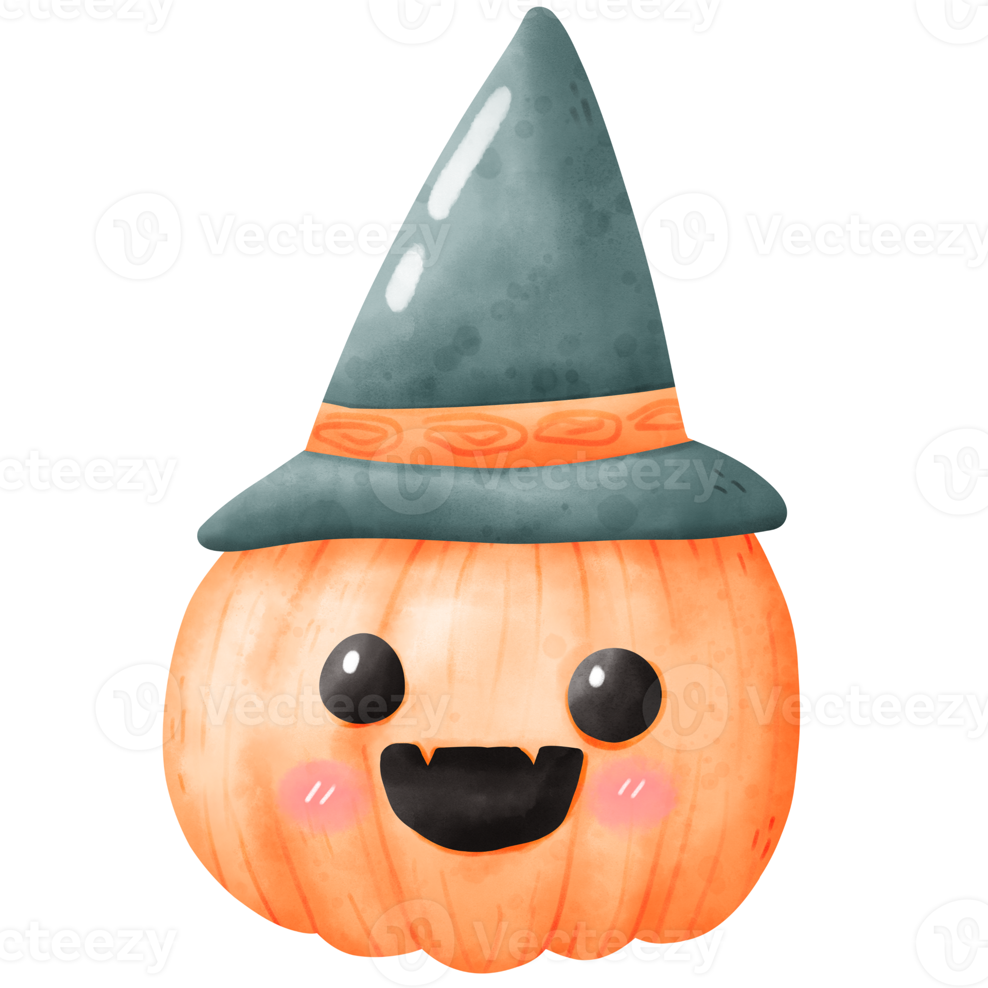 Watercolor Halloween pumpkin 9389431 PNG