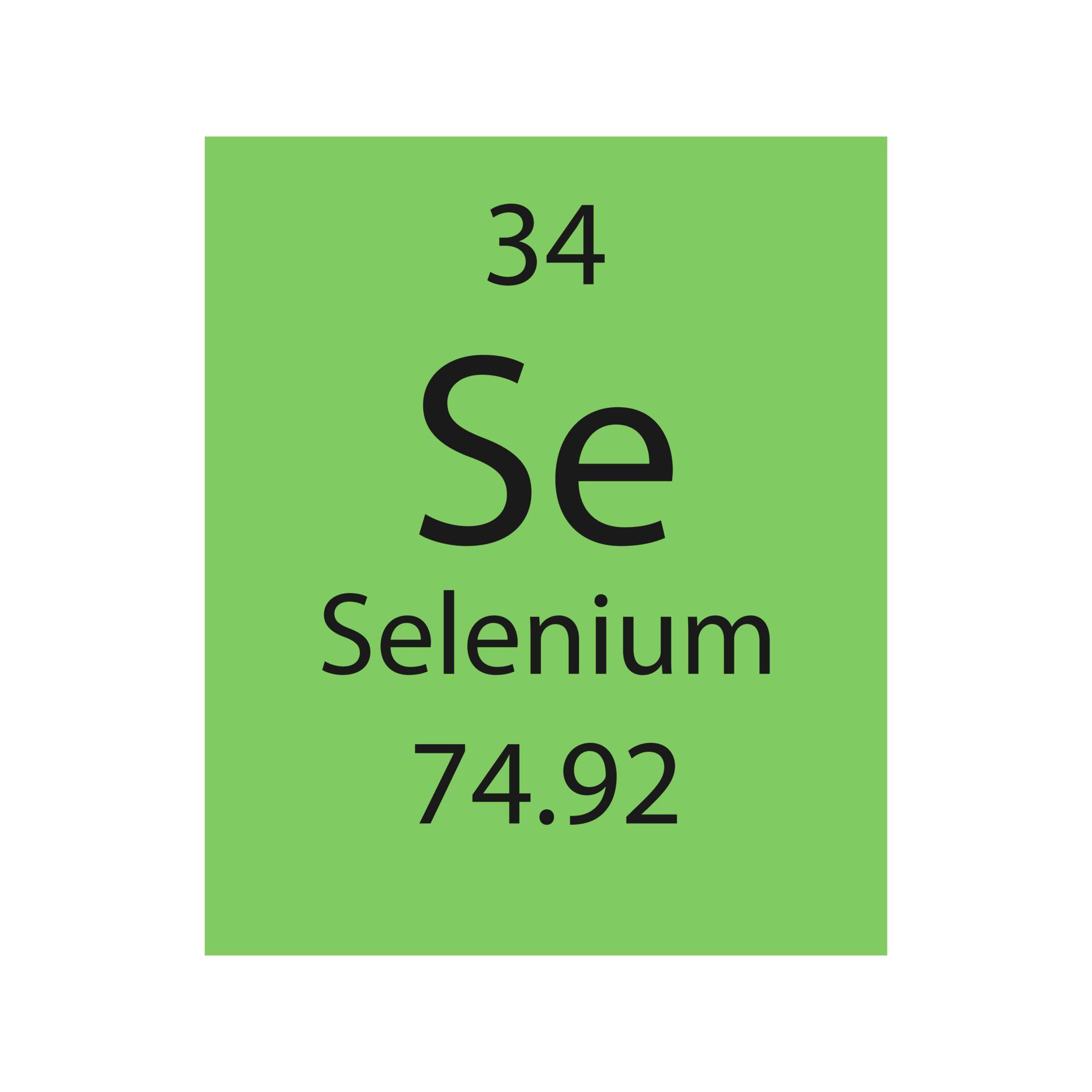 Selenium symbol. Chemical element of the periodic table. Vector ...