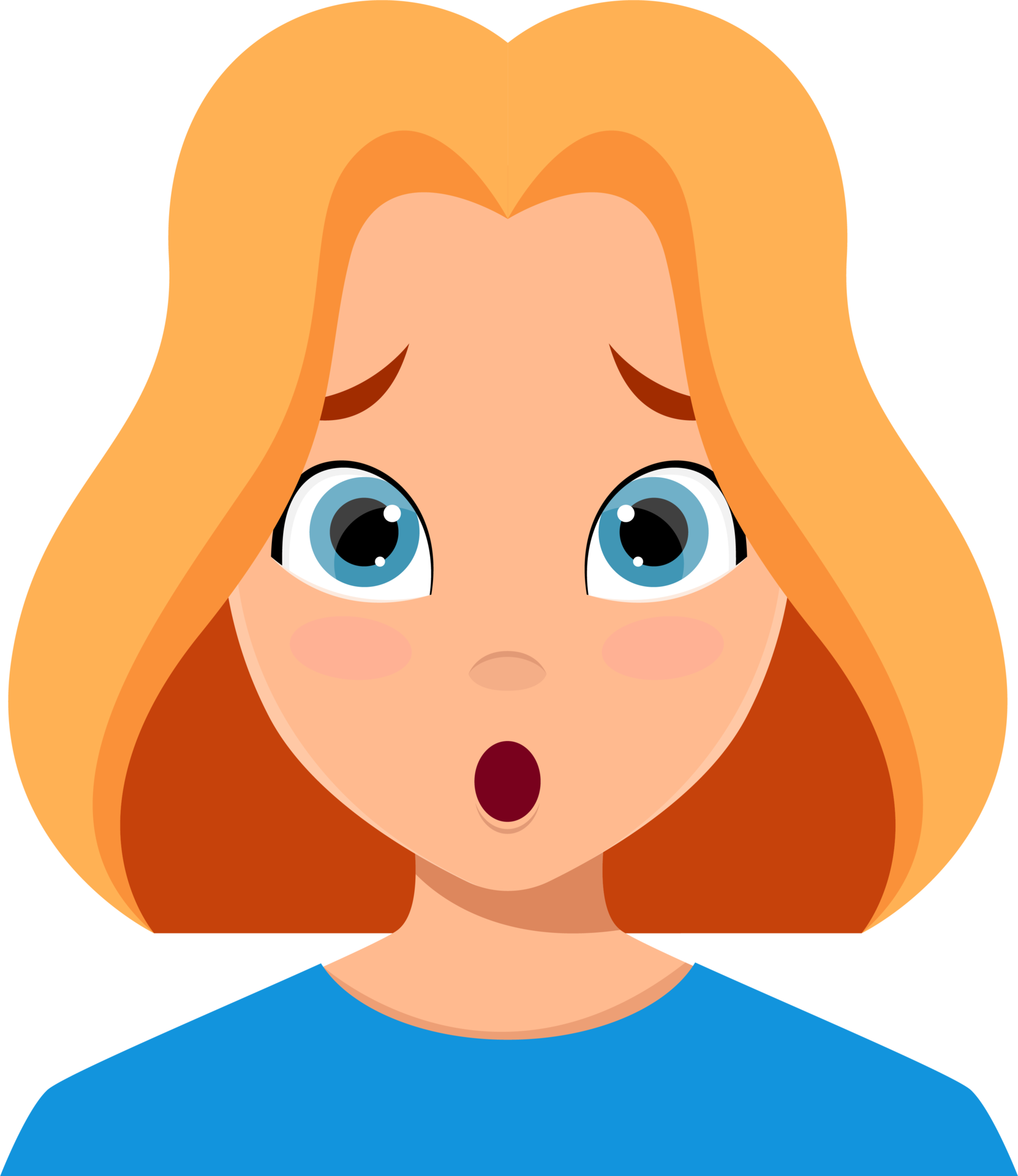 Woman Face Expression Clipart Design Illustration 9391599 Png