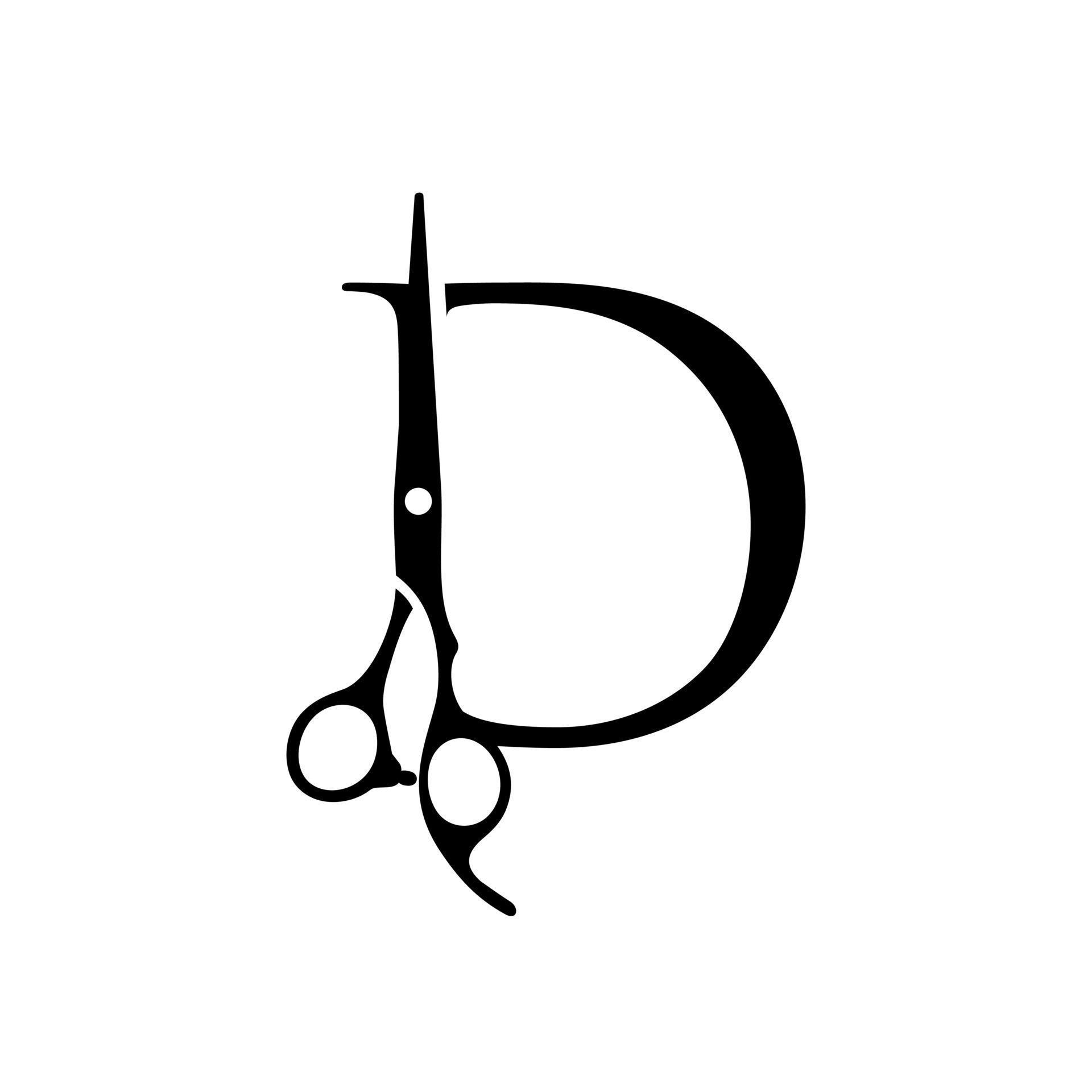 Initial D Scissors 9395304 Vector Art at Vecteezy