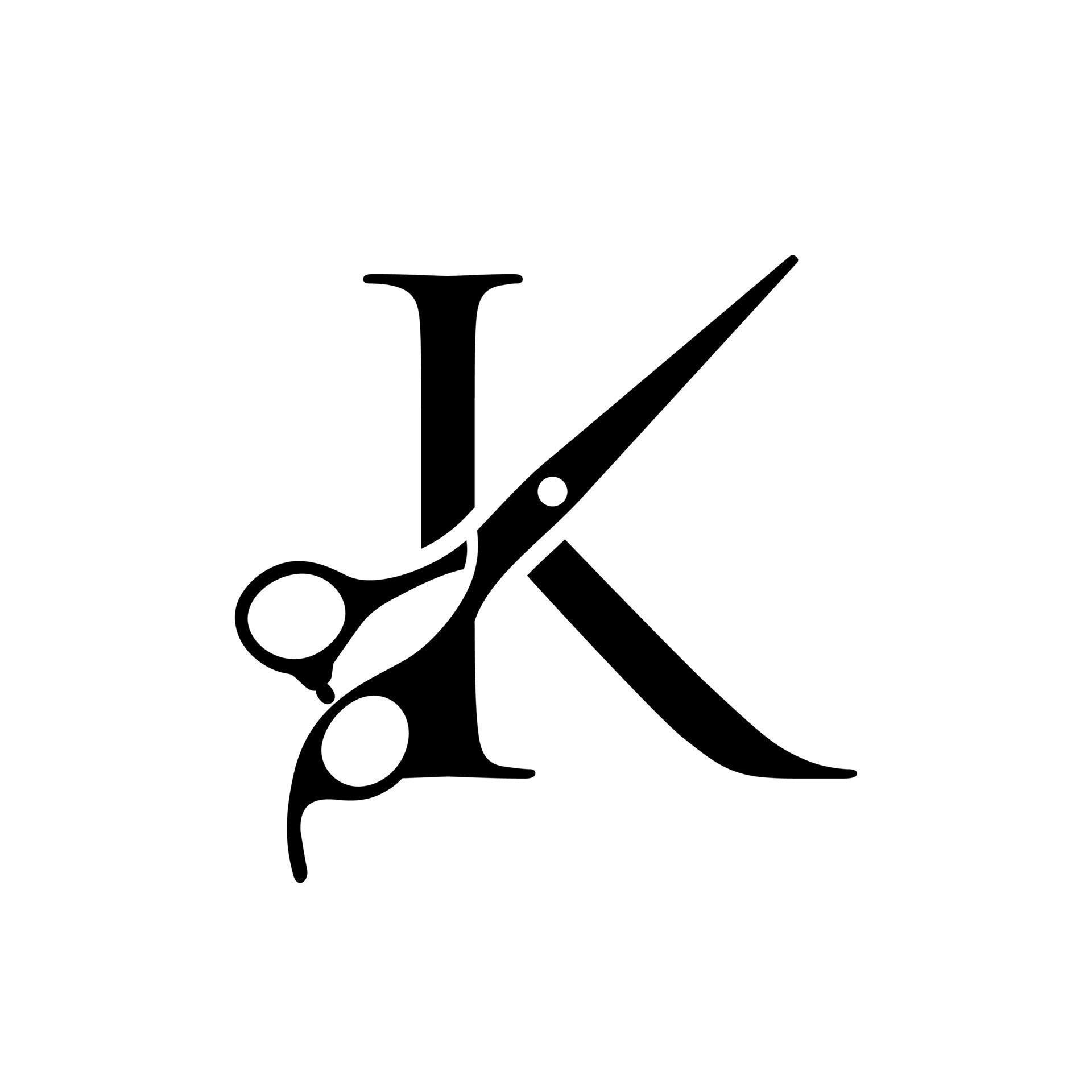 Initial K Scissors 9395563 Vector Art at Vecteezy