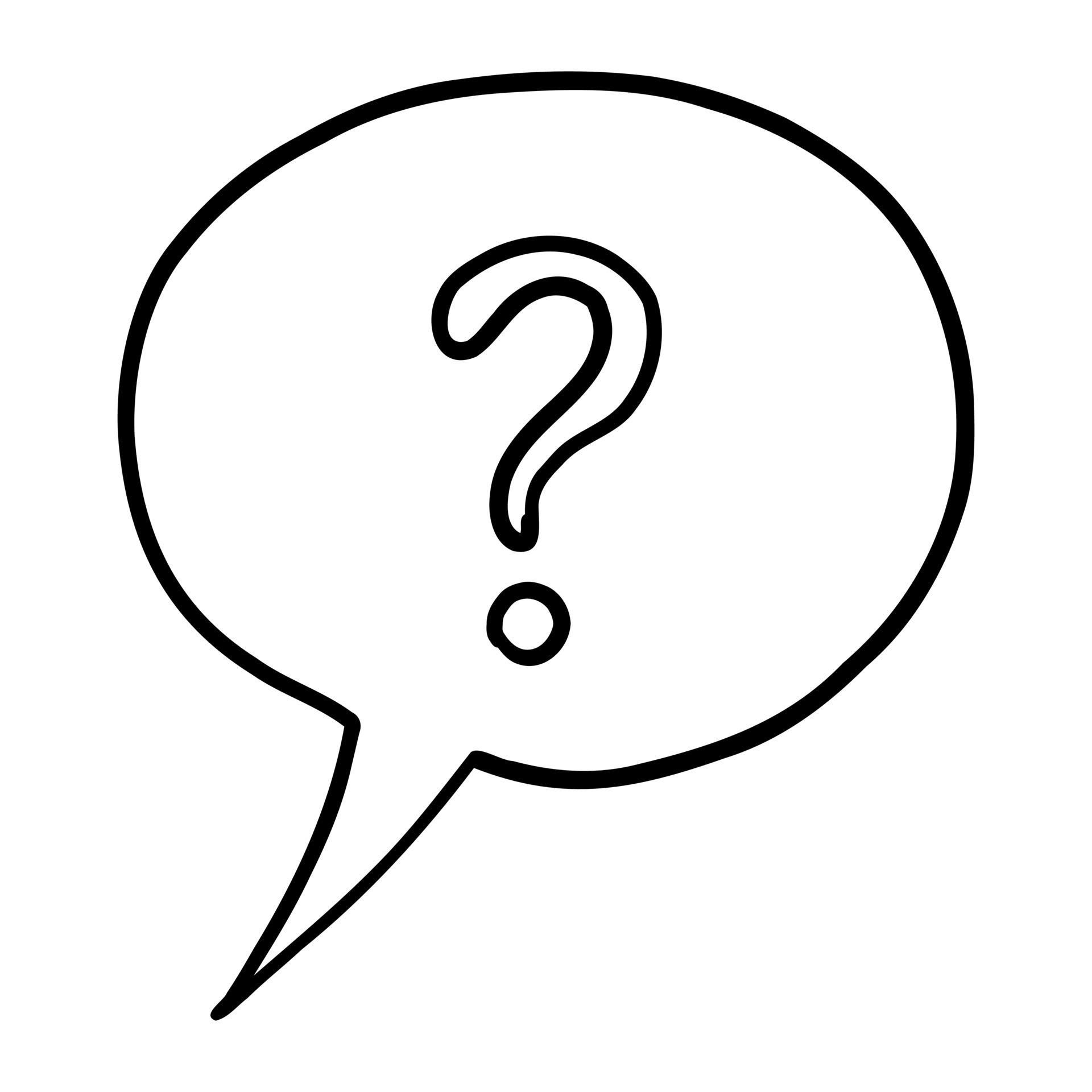 VECTOR ILLUSTRATION OF A QUESTION MARK ISOLATED ON A WHITE BACKGROUND. DOODLE DRAWING BY HAND ...