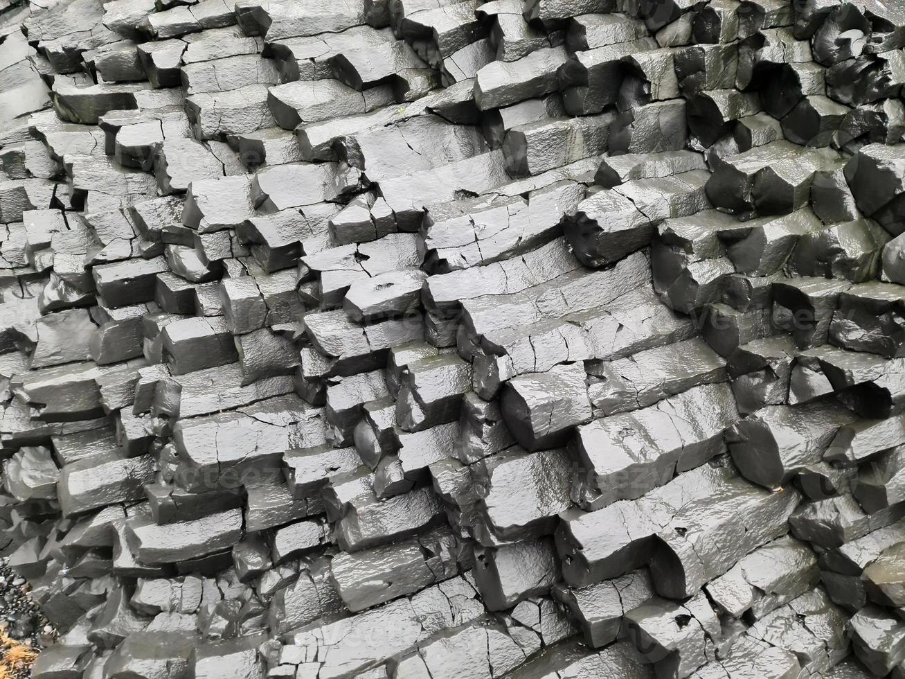 Amazing Basalt Rock Structures At Endless Black Beach Of Iceland