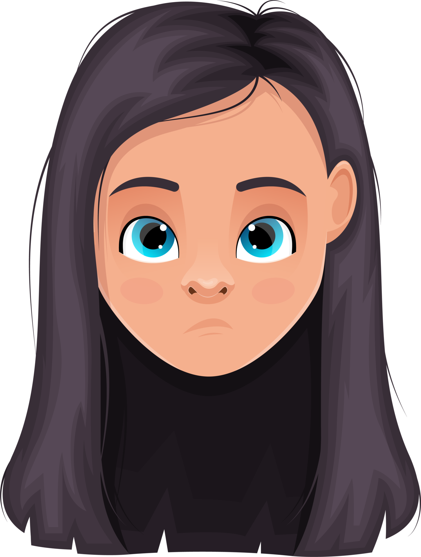 Little girl face expression clipart design illustration 9398007 PNG Little girl face expression clipart design illustration 9398007 PNG