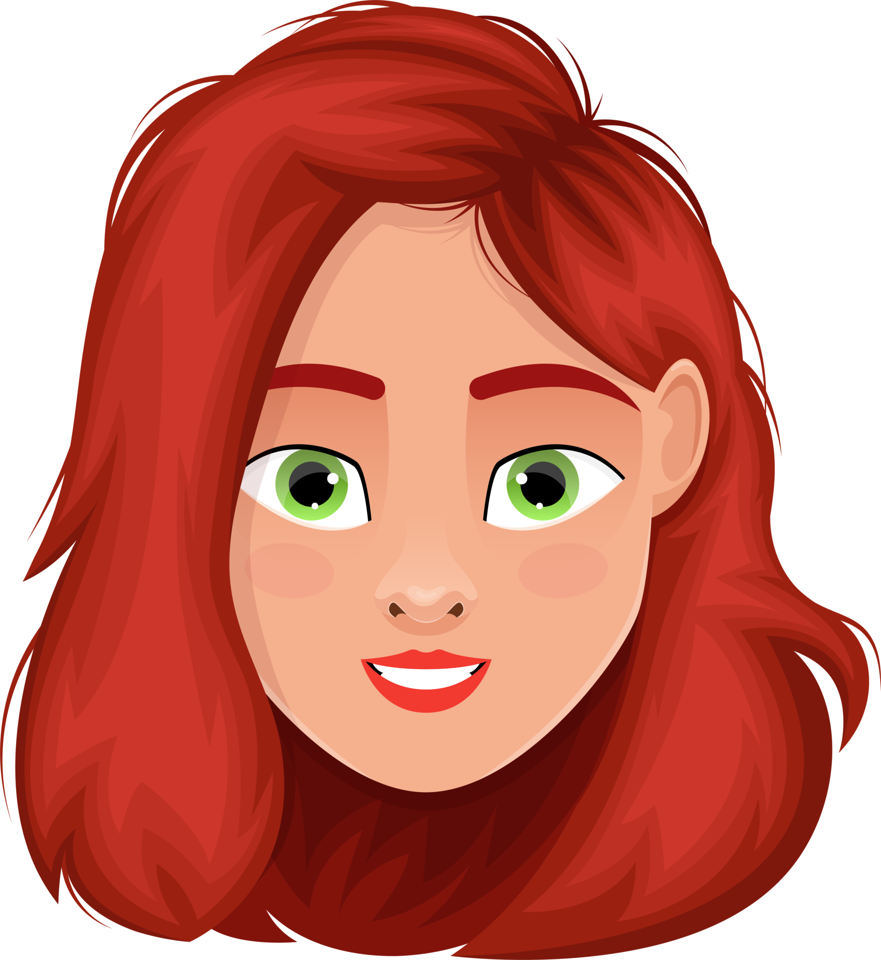 Woman Face Expression Clipart Design Illustration 9399867 Png