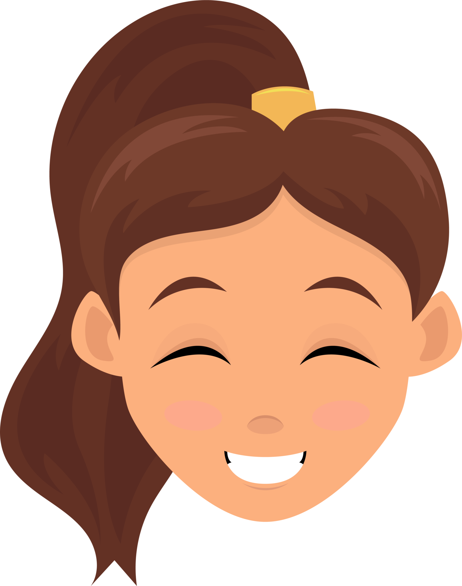Femme Visage Expression Clipart Conception Illustration 9400442 Png