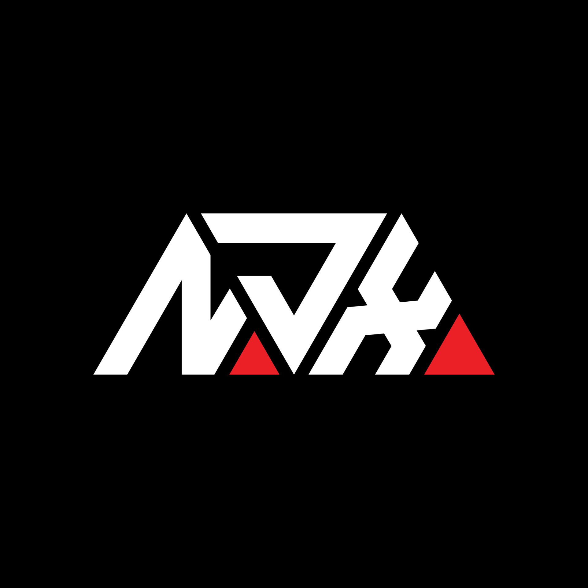 NJX triangle letter logo design with triangle shape. NJX triangle logo design monogram. NJX ...