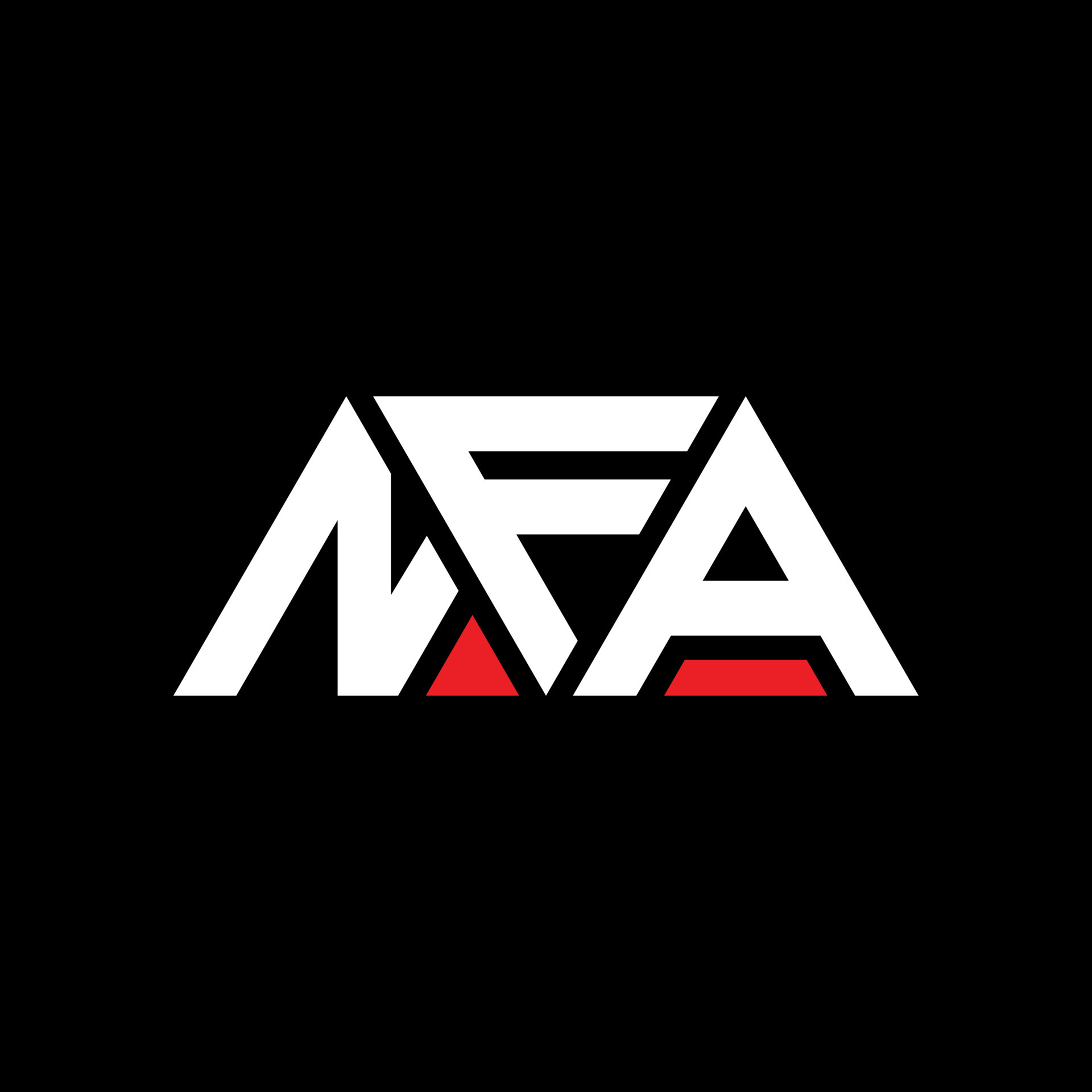 NFA triangle letter logo design with triangle shape. NFA triangle logo ... NFA triangle letter logo design with triangle shape. NFA triangle logo ...