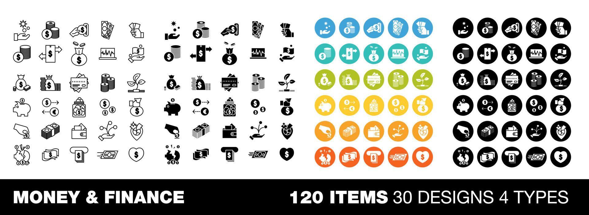 Money Icon Vector Set Collection Graphic Design 9403430 Vector Art At Vecteezy