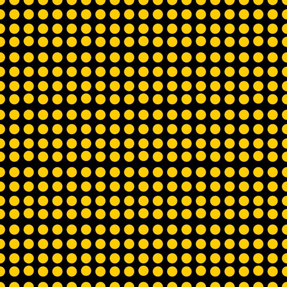 Seamless Pattern With Yellow Polka Dots On Black Background 9407220 Vector Art At Vecteezy