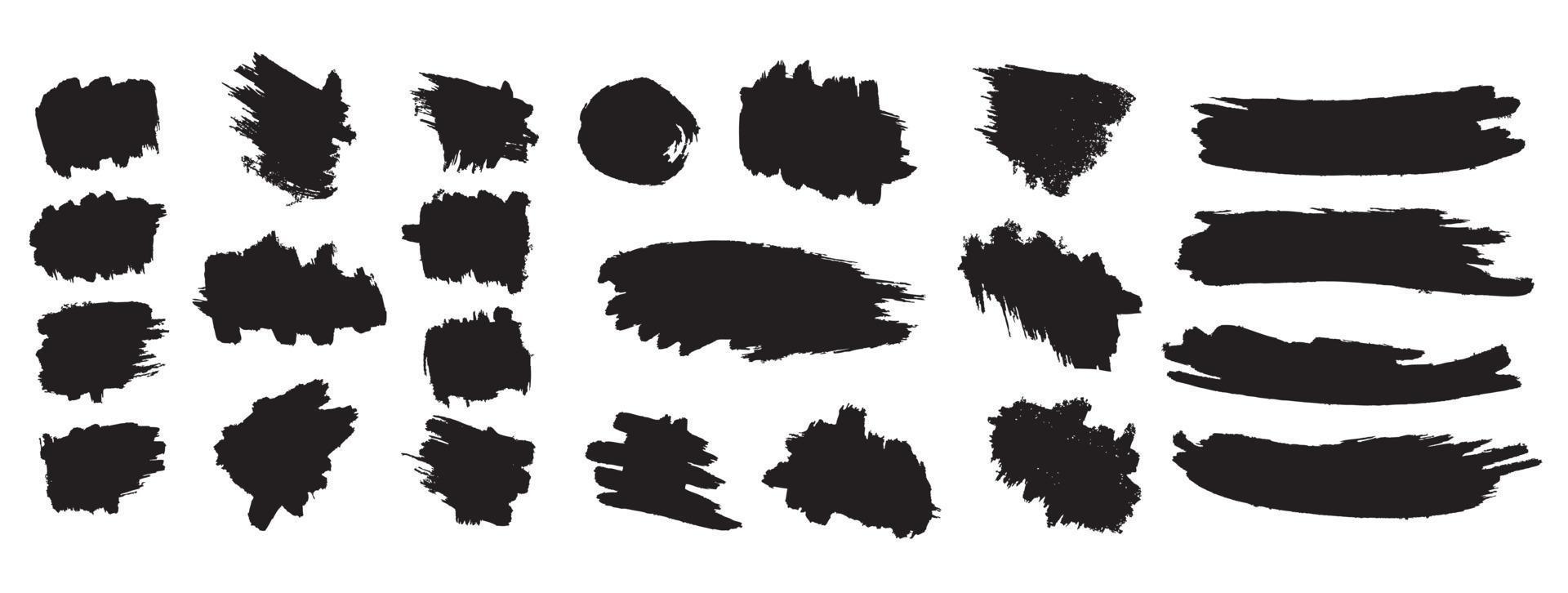 Set of black paint, ink brush strokes 9407721 Vector Art at Vecteezy