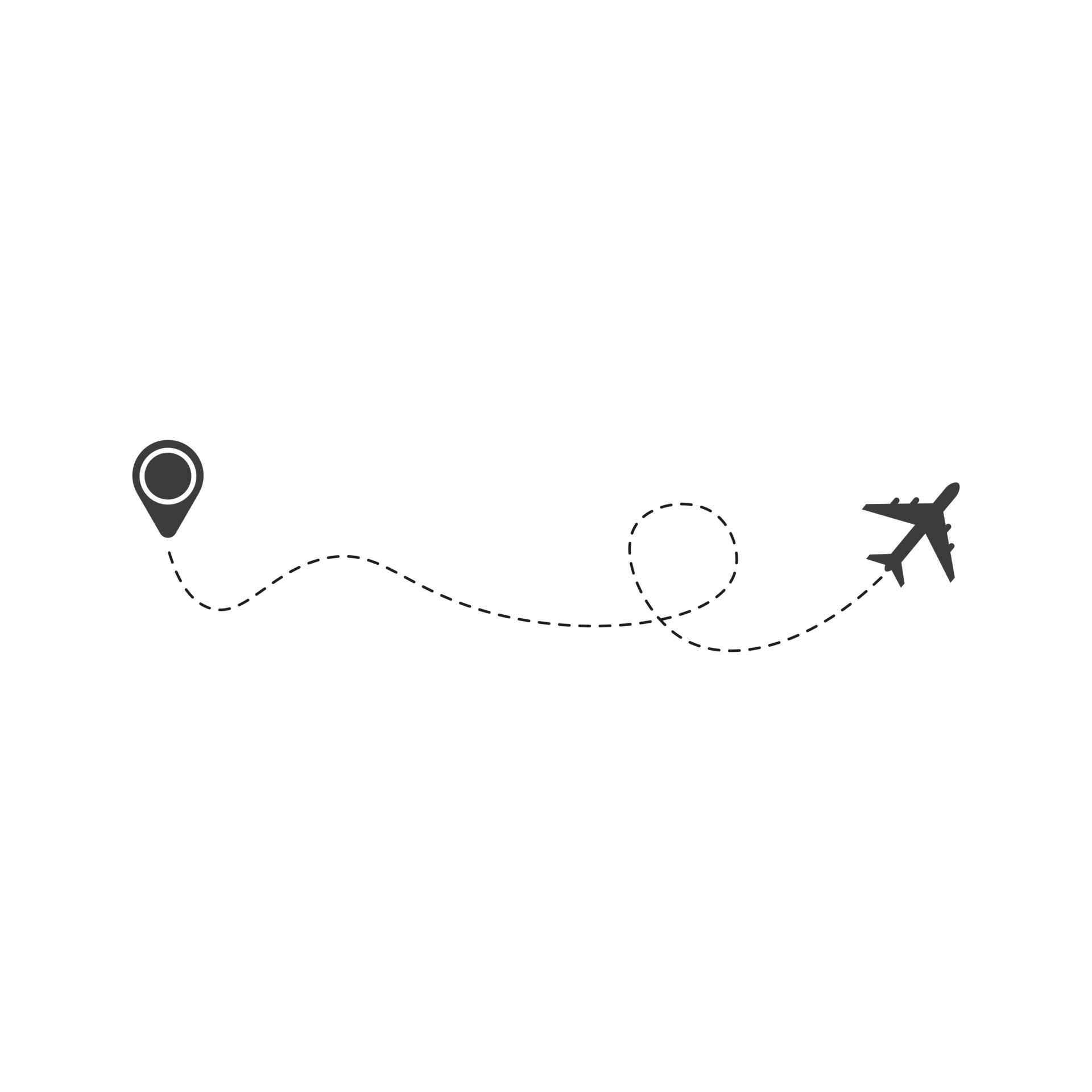 Dashed Line Airplane Route with Location Icon 9410621 PNG Dashed Line Airplane Route with Location Icon 9410621 PNG