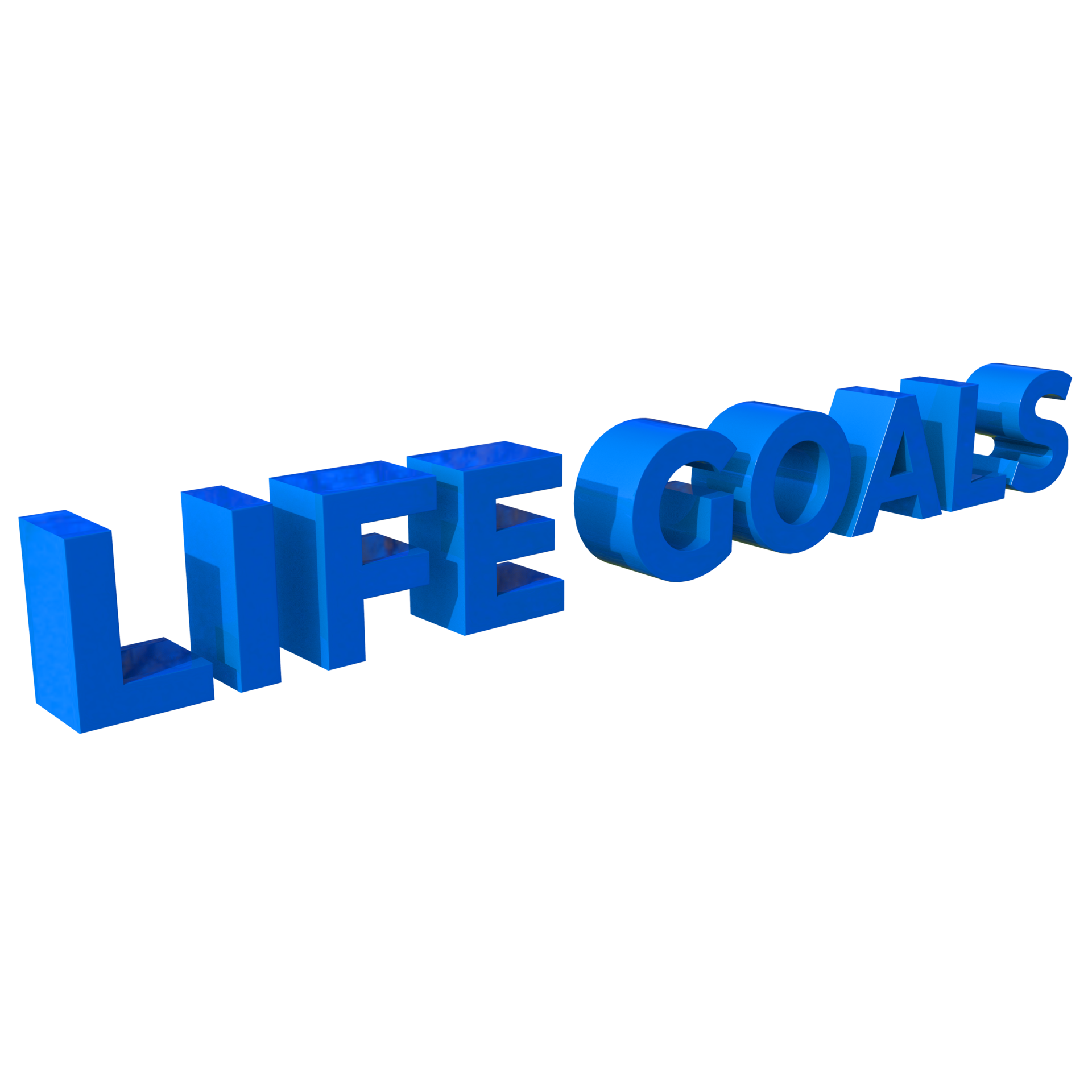 Life Goals 3D Render Text 9418730 PNG life-goals-3d-render-text-9418730-png
