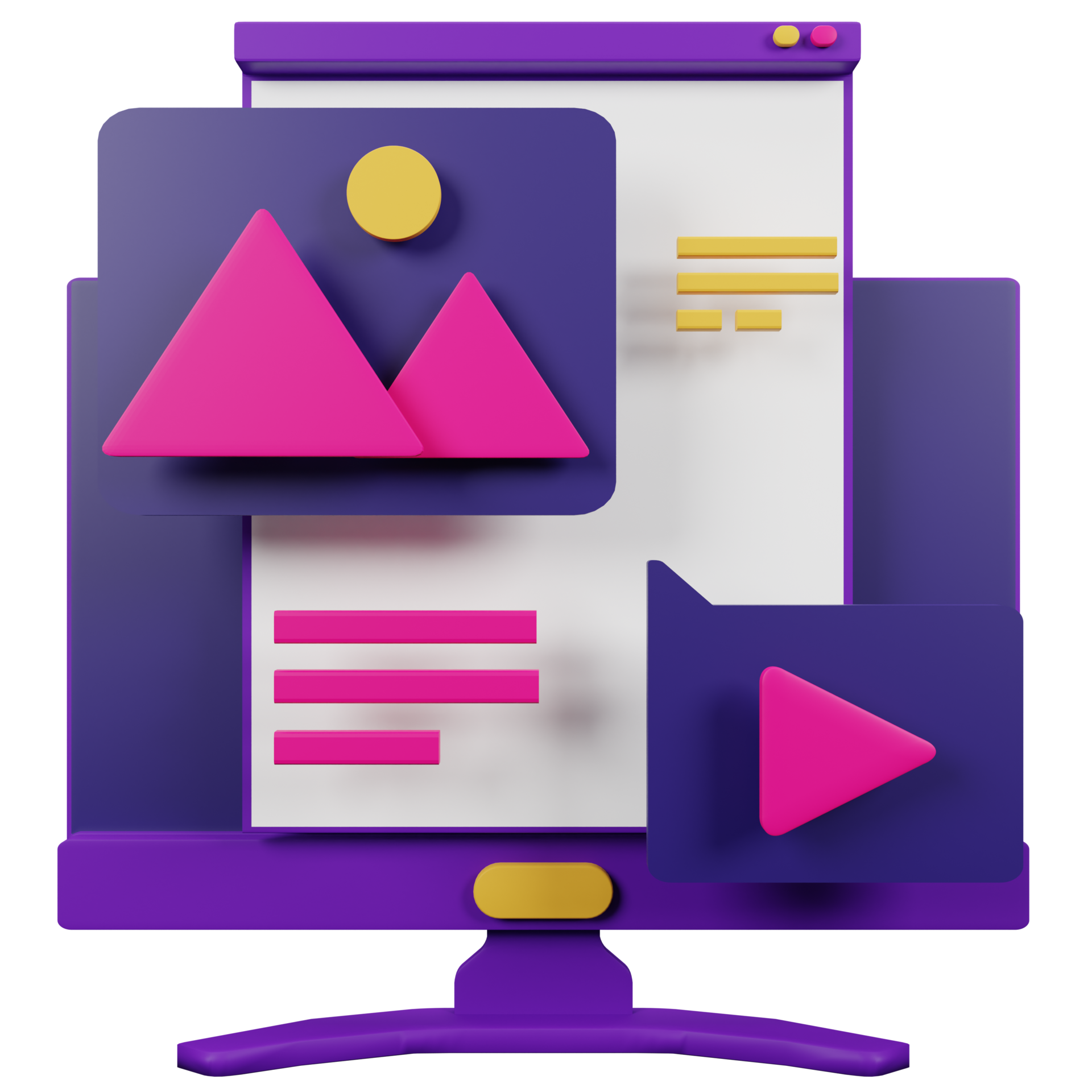Digital Marketing 3D Icon Illustration for your website, user interface ... Digital Marketing 3D Icon Illustration for your website, user interface ...