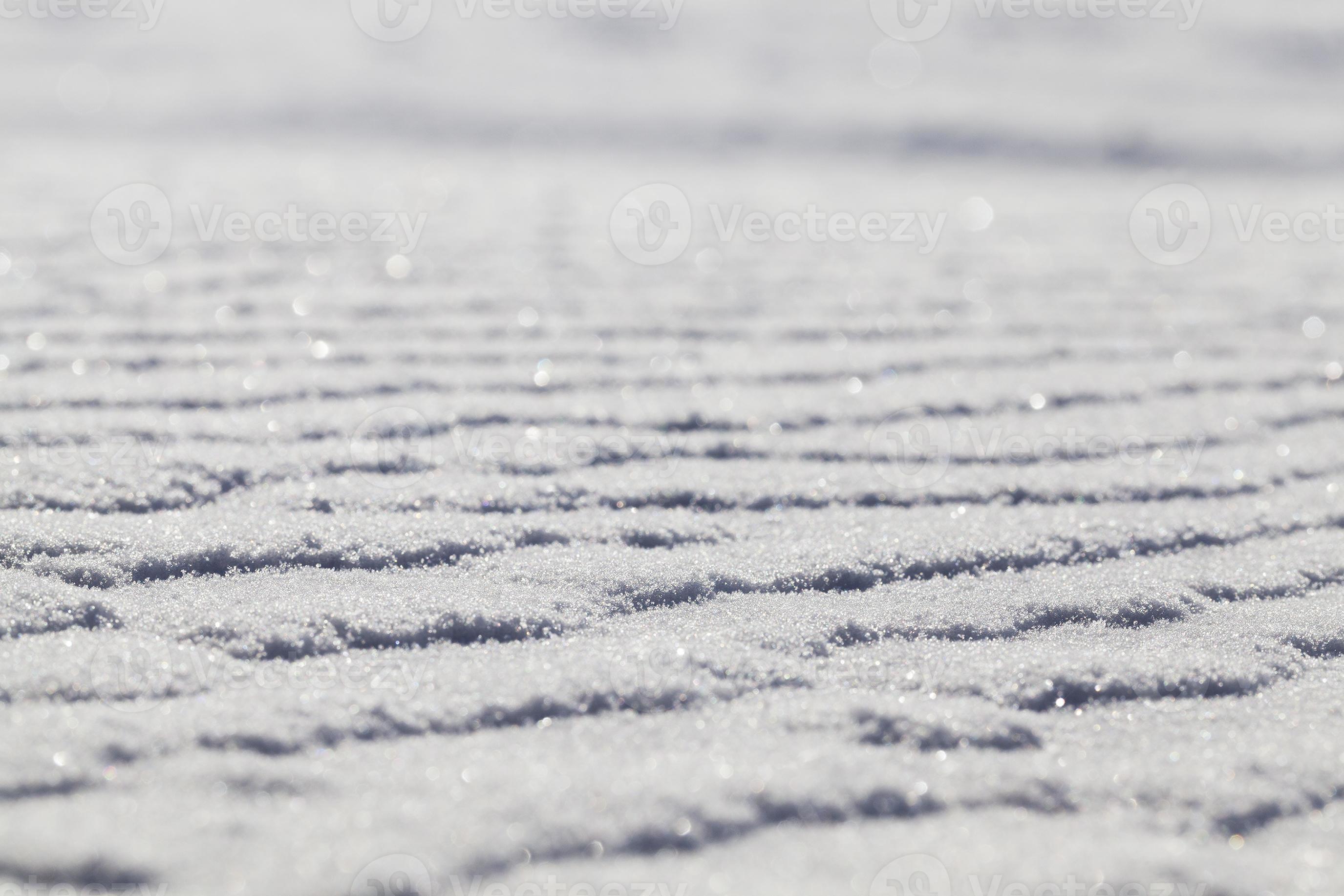 Snow surface, winter snow drifts after the past snowfall. On the ...