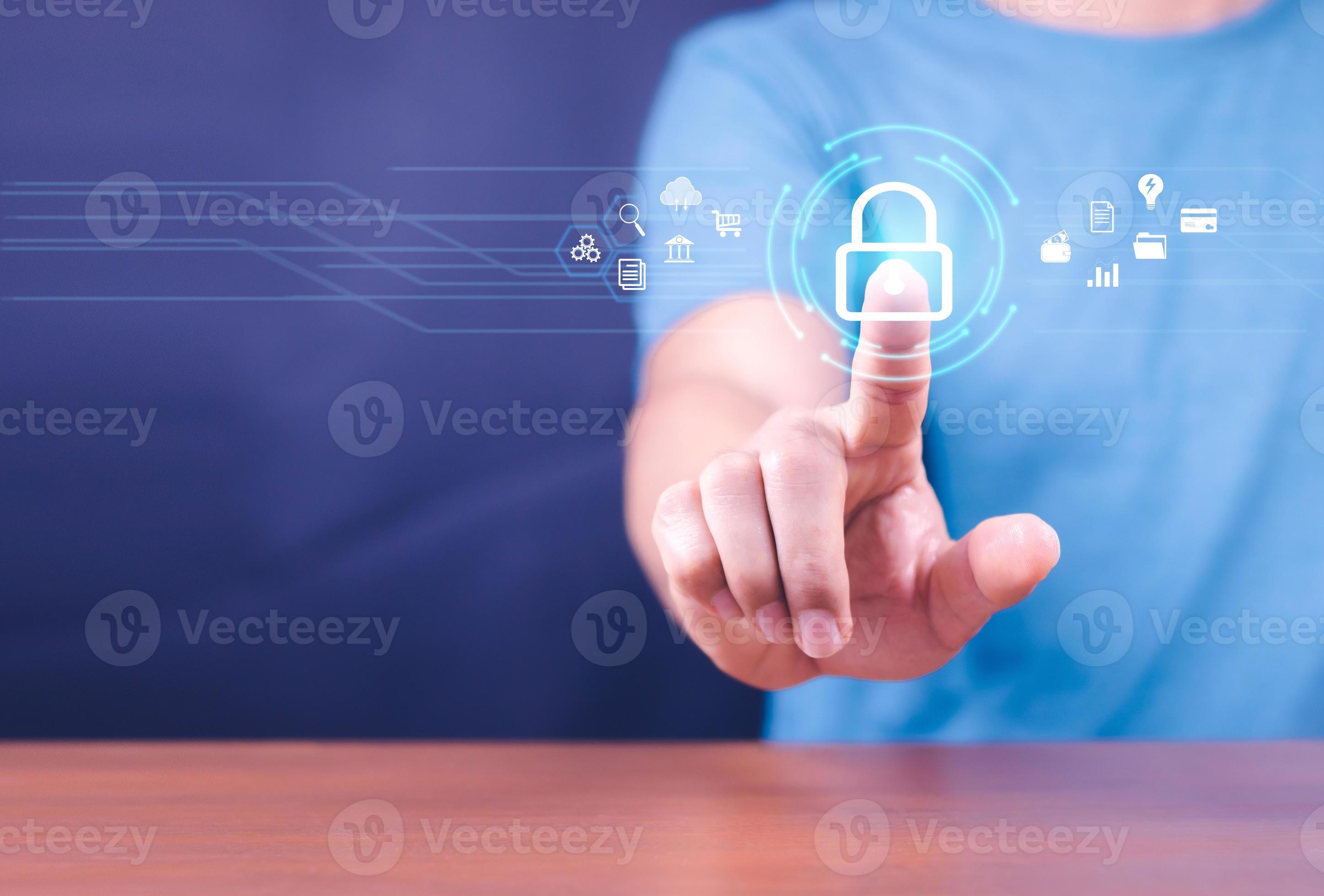 Cybersecurity And Privacy Concepts To Protect Data Lock Icon And