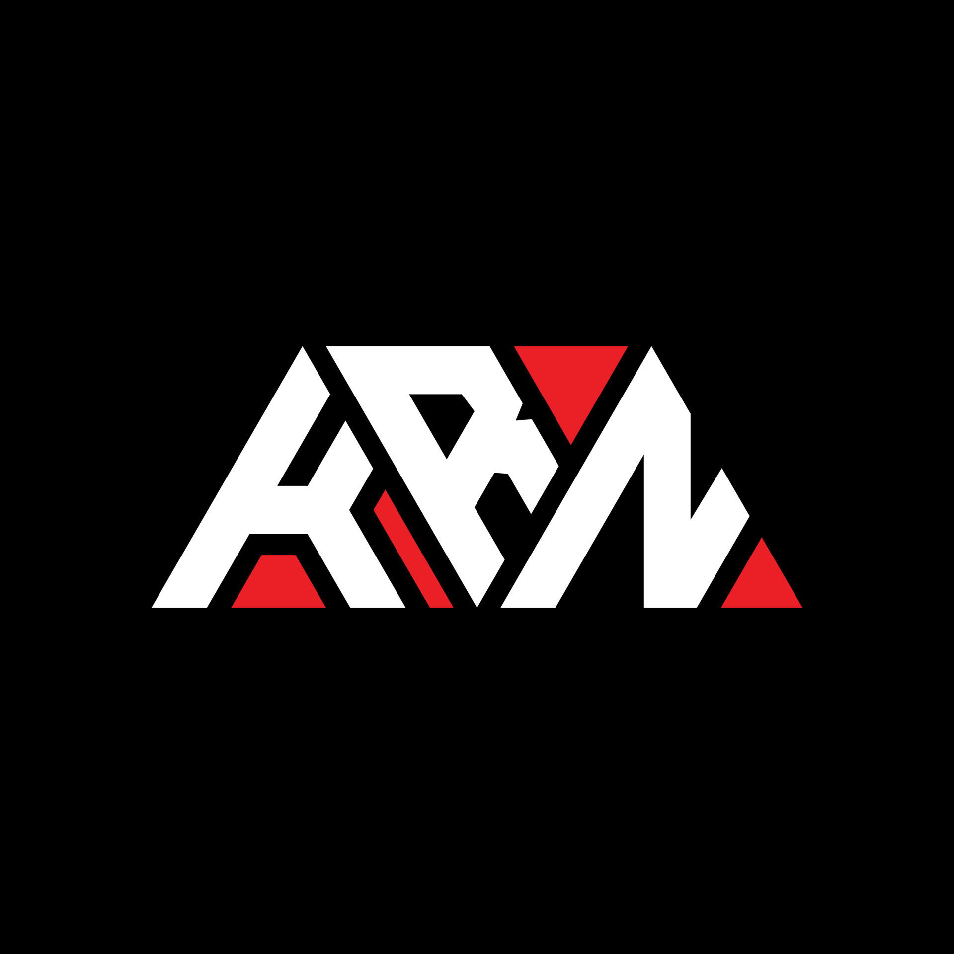 Diseño De Logotipo De Letra Triangular Krn Con Forma De Triángulo Monograma De Diseño Del