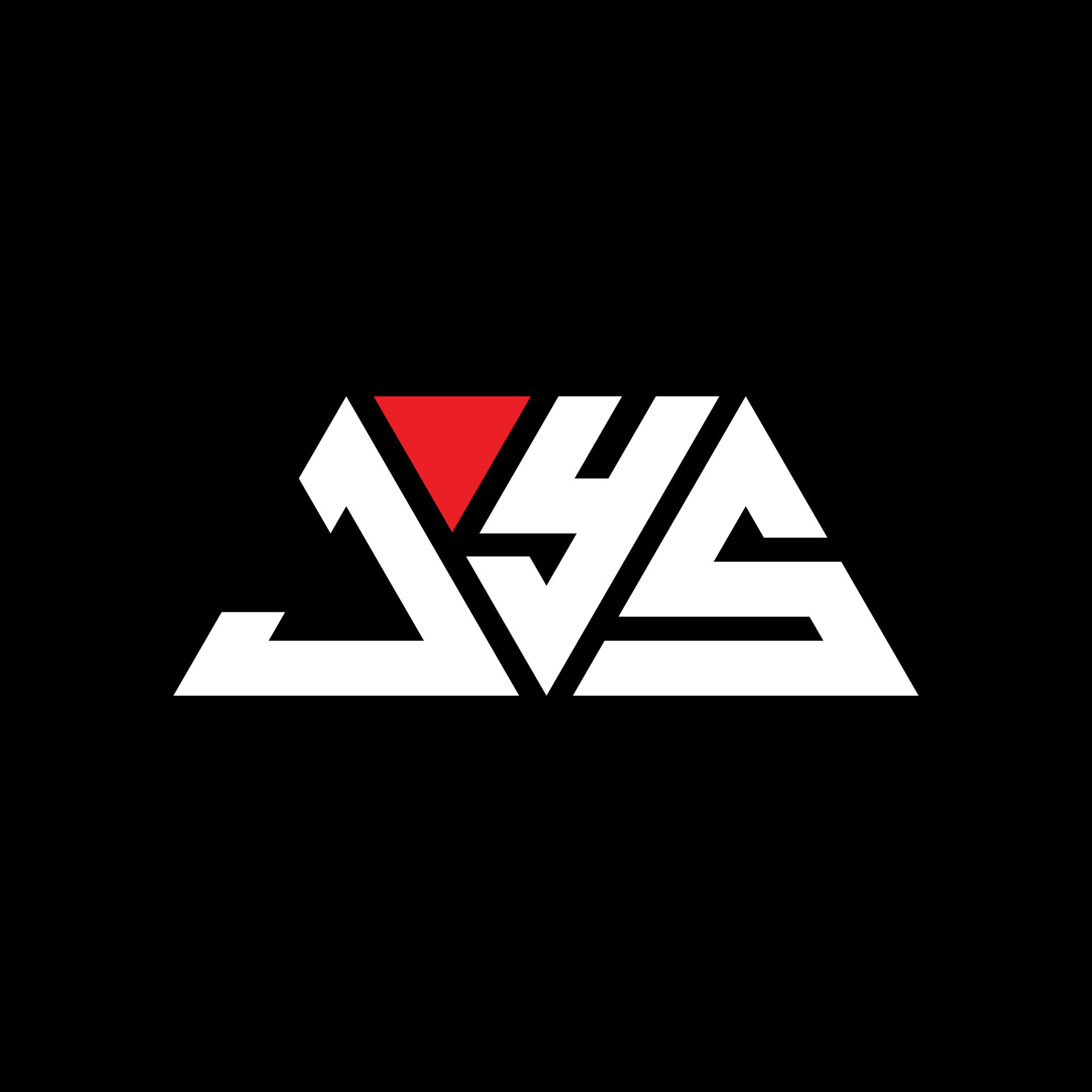 JYS triangle letter logo design with triangle shape. JYS triangle logo design monogram. JYS ...