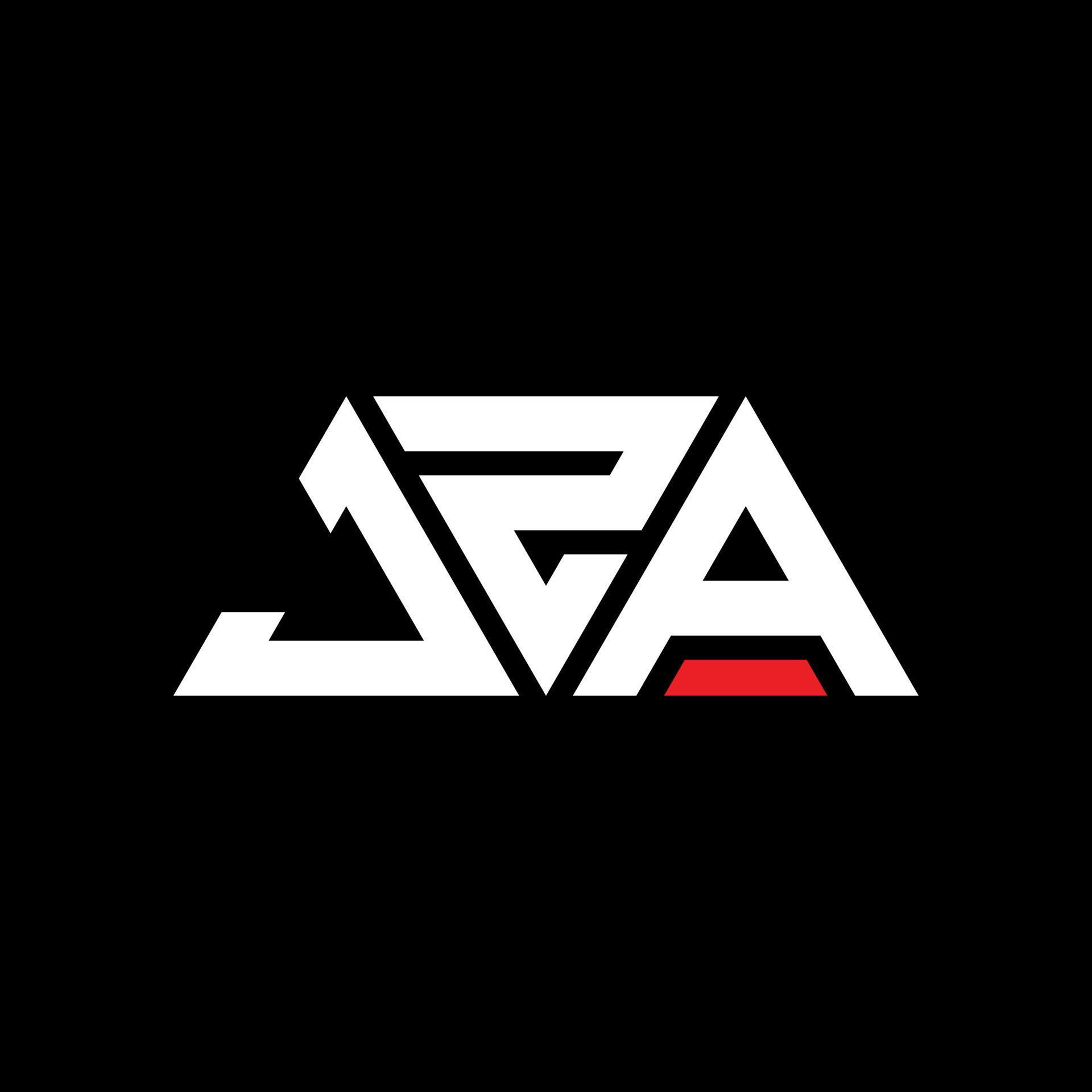 diseño de logotipo de letra triangular jza con forma de triángulo. monograma de diseño del ...