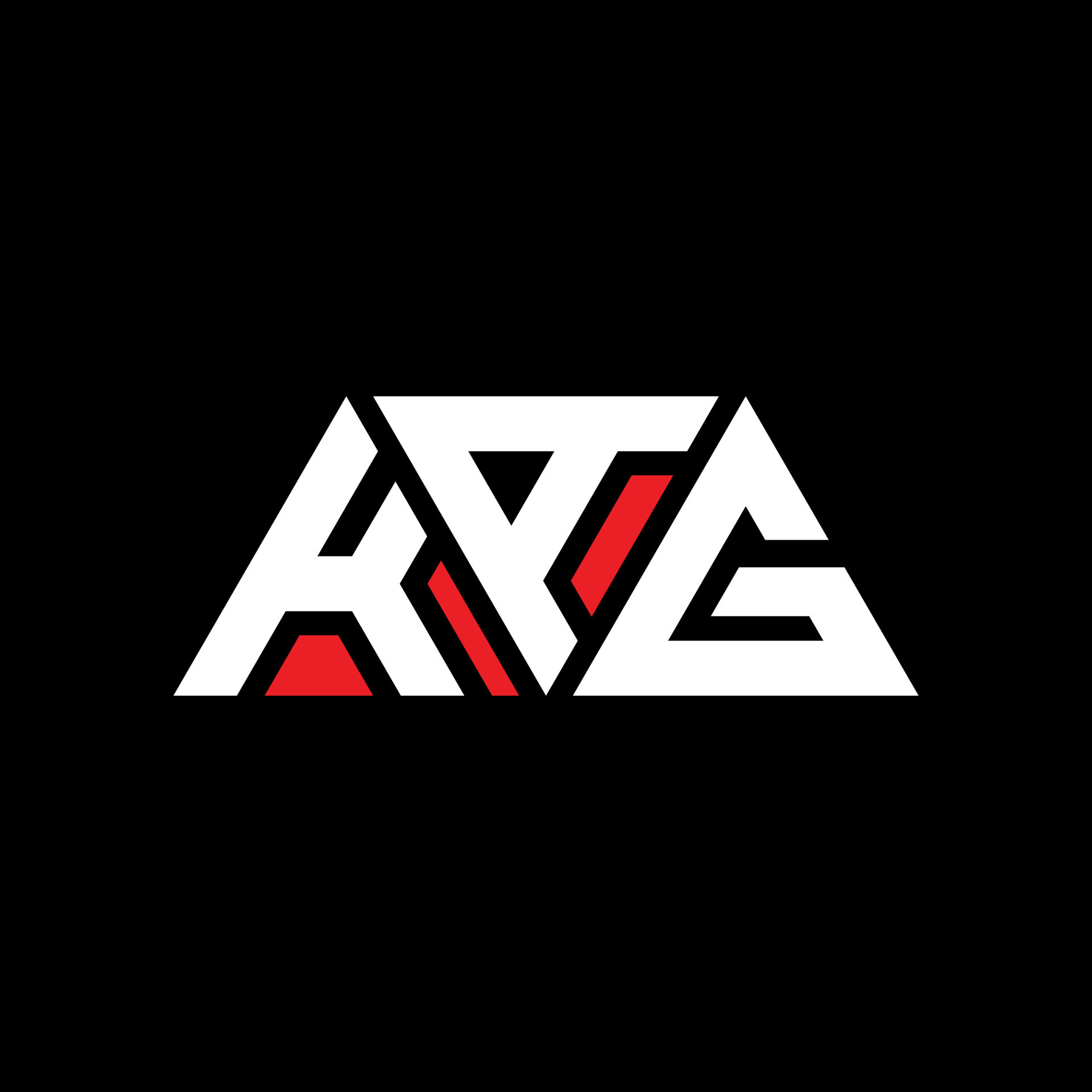 KAG triangle letter logo design with triangle shape. KAG triangle logo design monogram. KAG ...
