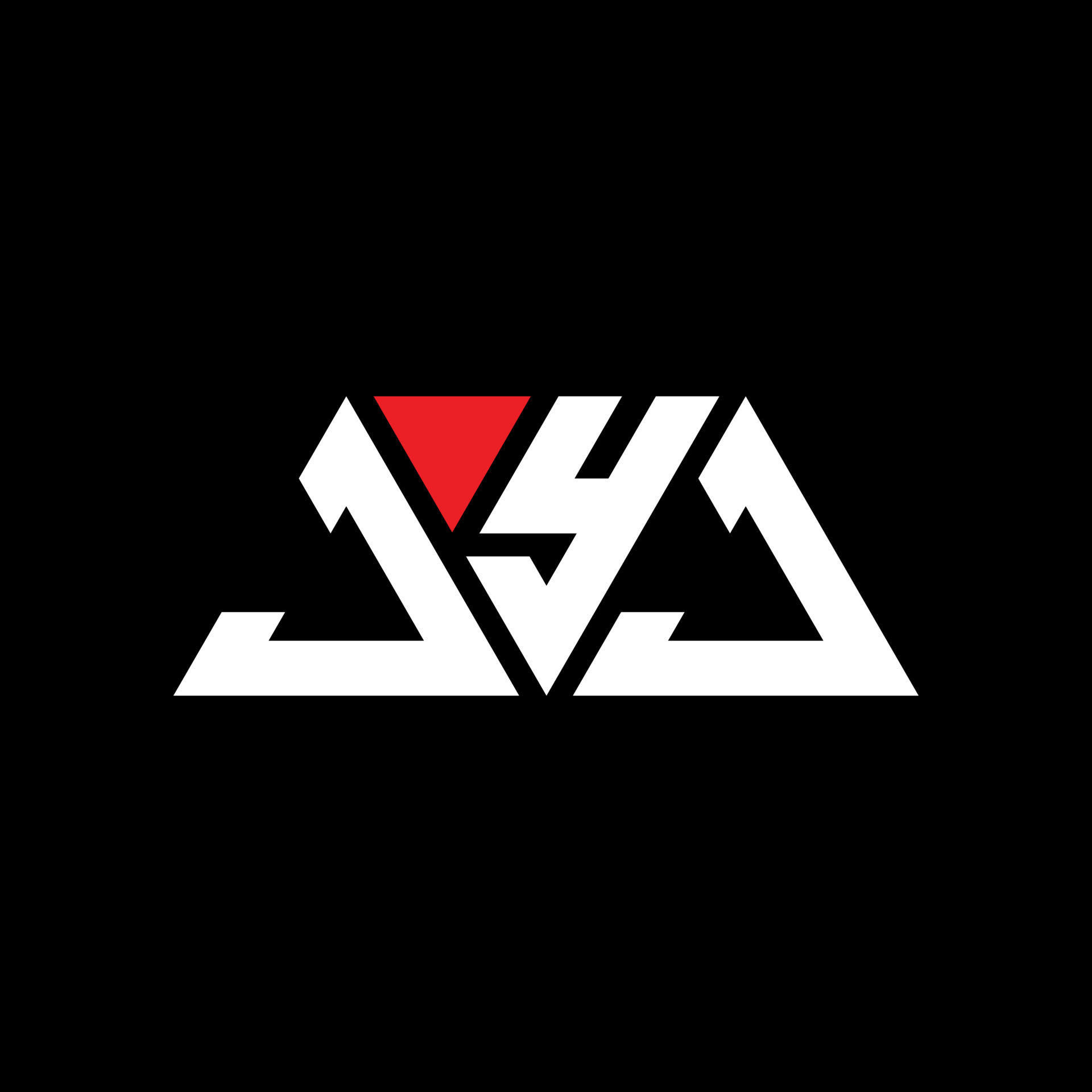 JYJ triangle letter logo design with triangle shape. JYJ triangle logo design monogram. JYJ ...