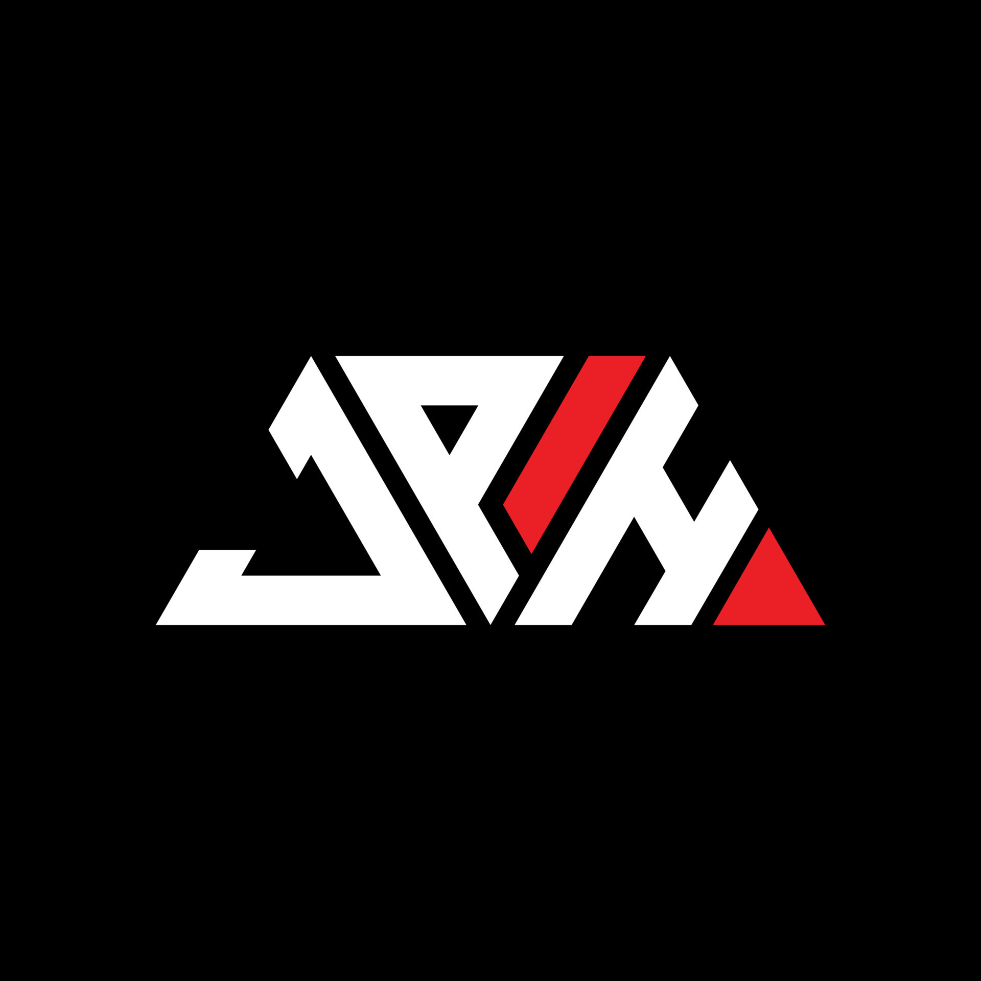 Diseño de logotipo de letra triangular jph con forma de triángulo. monograma de diseño de ...