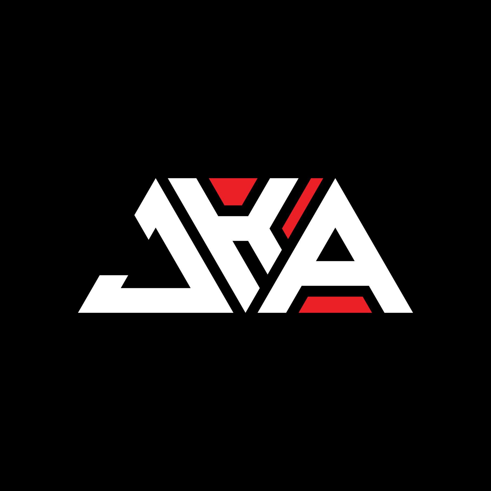 diseño de logotipo de letra triangular jka con forma de triángulo. monograma de diseño del ...