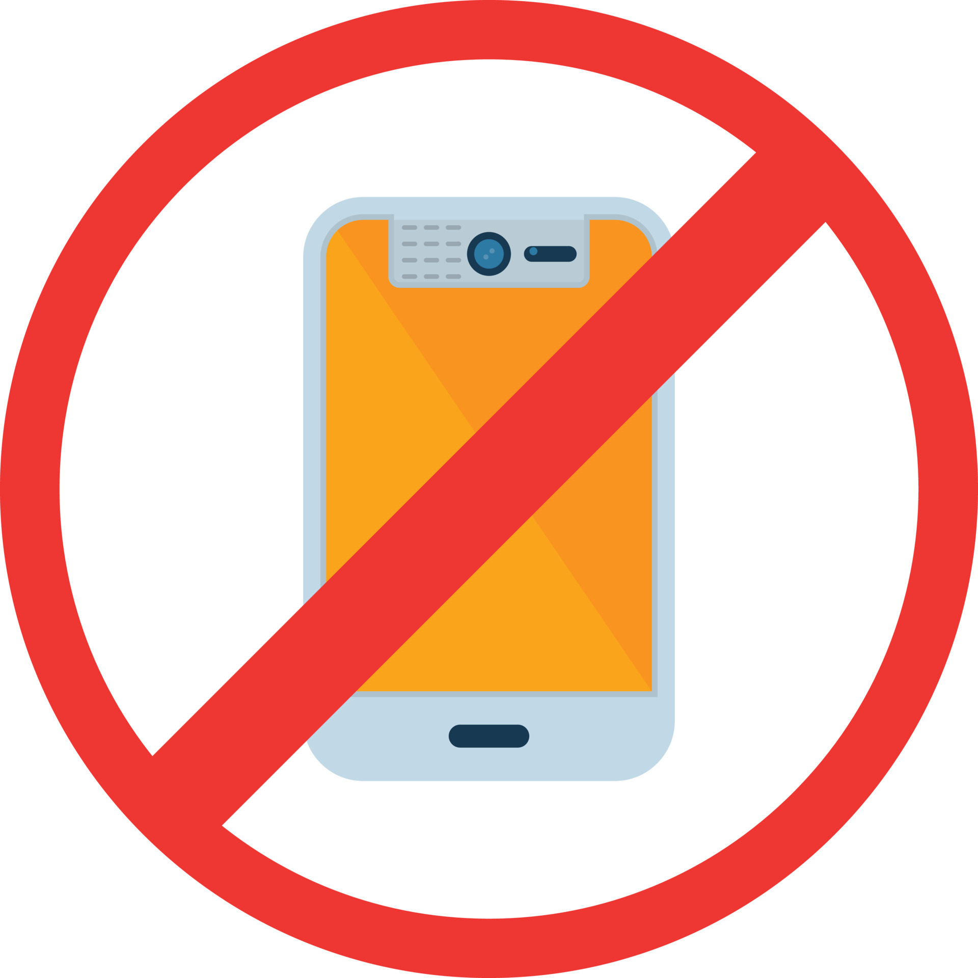 No Cell Phone Flat Icon 9423813 Vector Art at Vecteezy