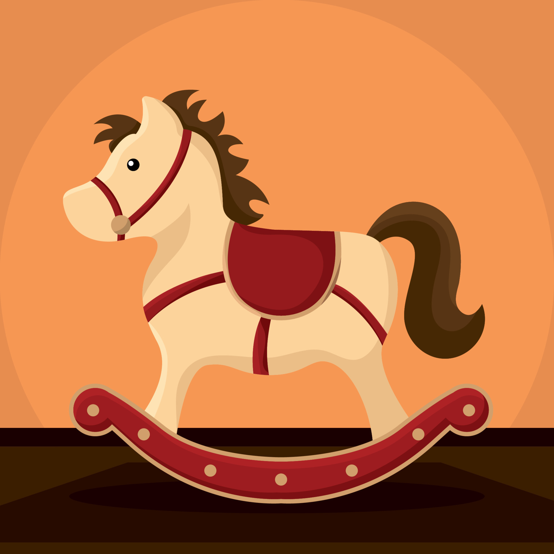 Background horse toys child enjoy vector illustration 9427612 Vector ...
