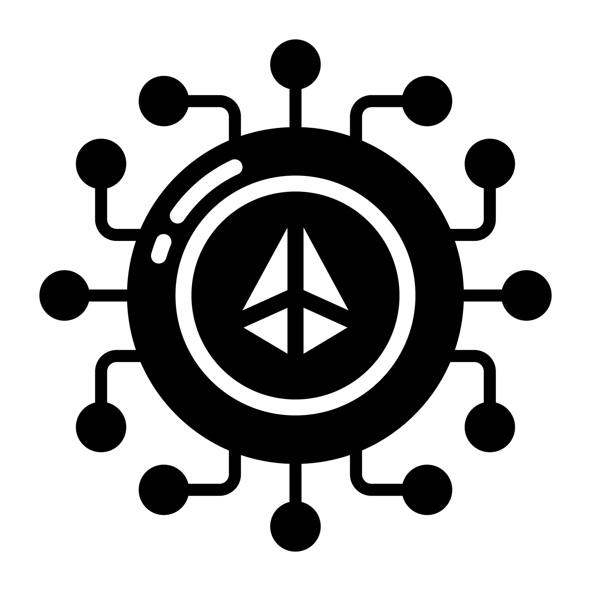 Blockchain Icon Non Fungible Token Digital Technology 9429455 Vector