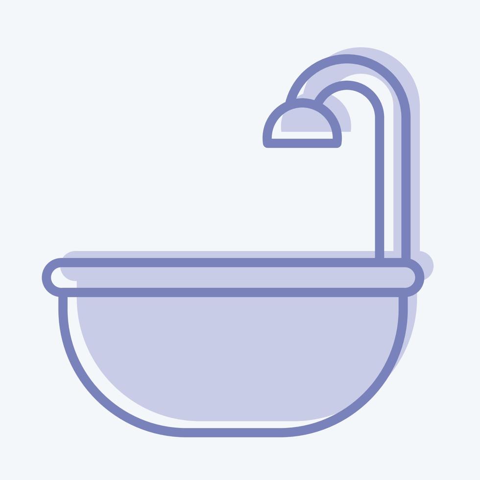 Icon Bathroom. suitable for Kids symbol. two tone style. simple design editable. design template ...