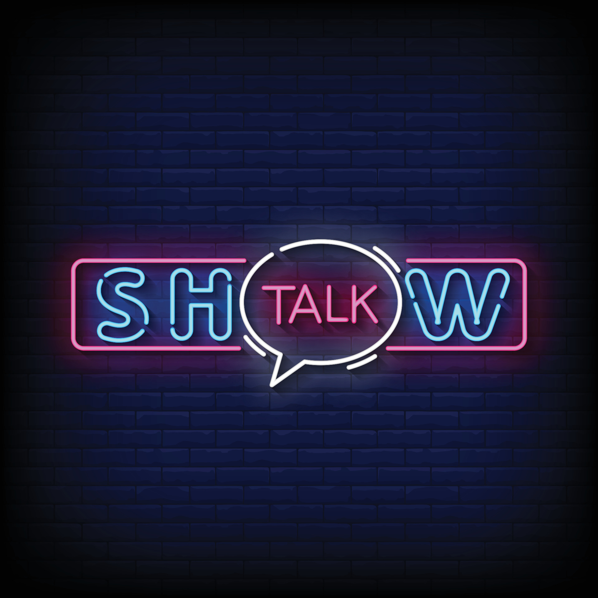 Neon Sign talk show with Brick Wall Background Vector 9431698 Vector ... Neon Sign talk show with Brick Wall Background Vector 9431698 Vector ...