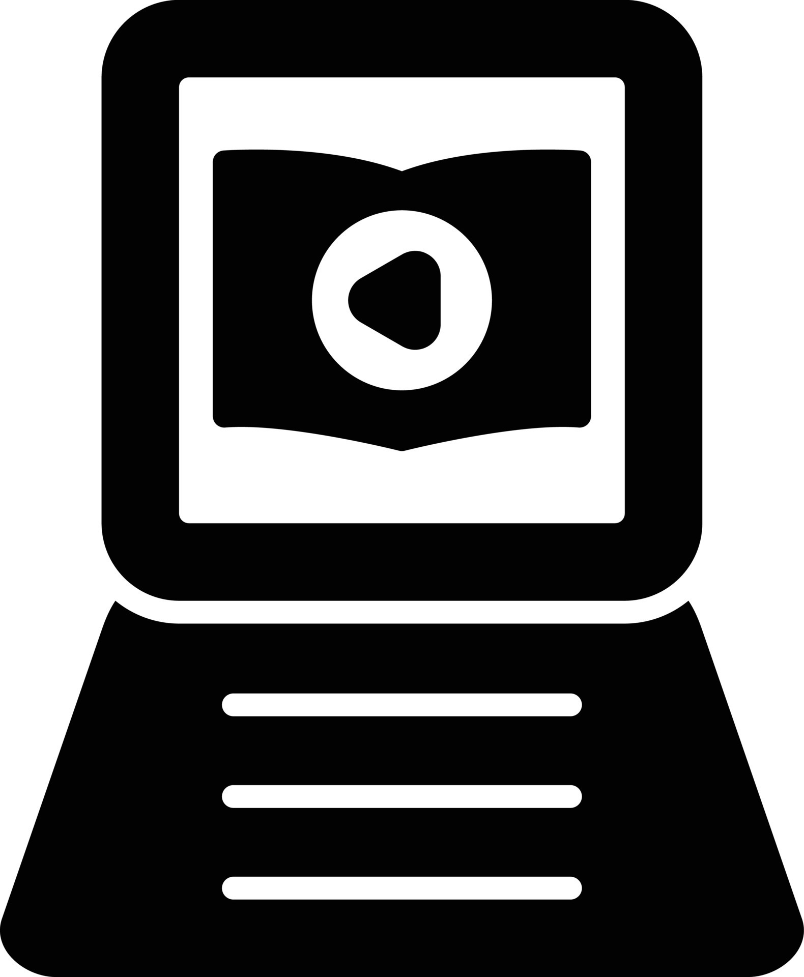 Video Tutorial Glyph Icon 9433282 Vector Art at Vecteezy